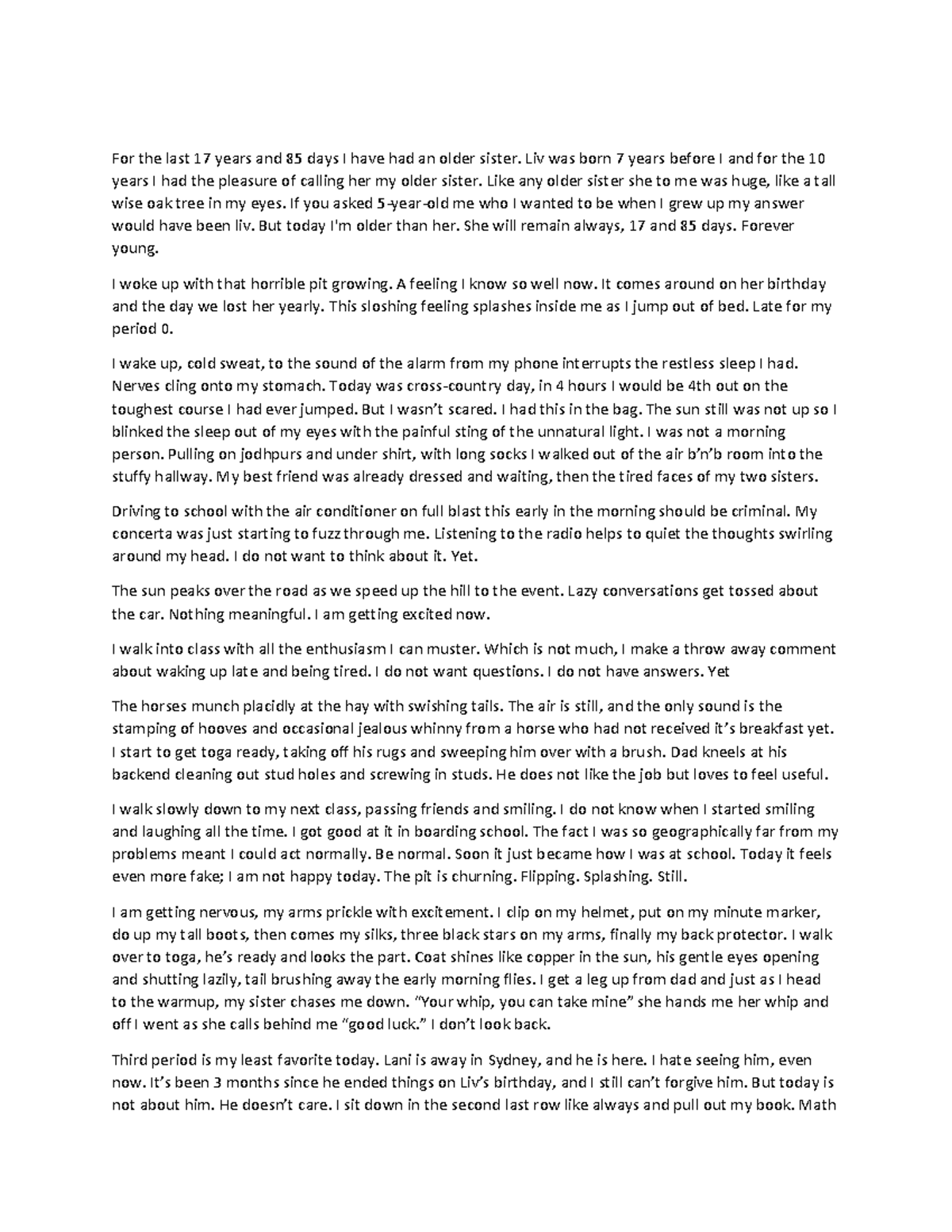 Aquifer short story - For the last 17 years and 85 days I have had an ...