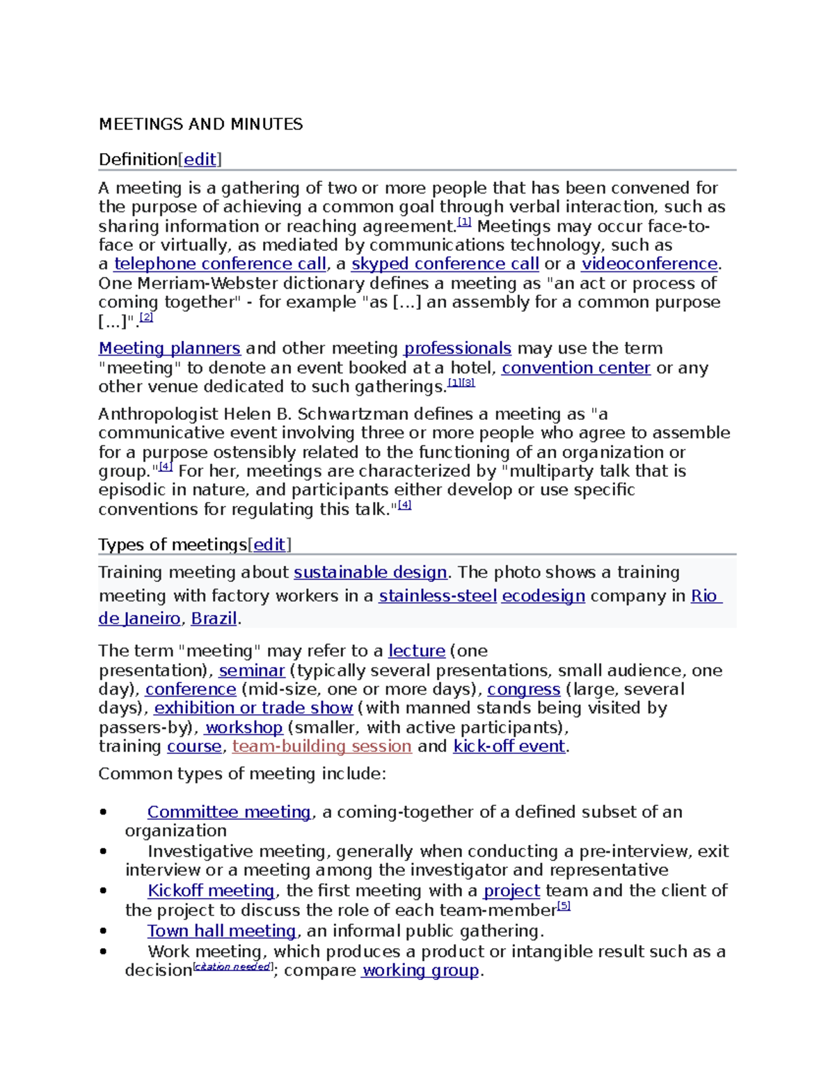 Meetings AND Minutes - FOR REVISION PURPOSES - MEETINGS AND MINUTES ...