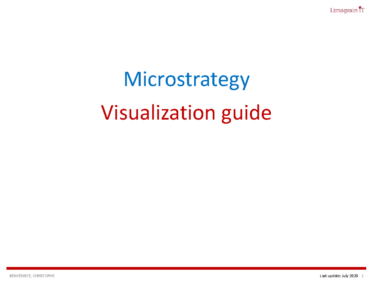 Microstrategy - Visualization guide 1 - Microstrategy Visualization ...