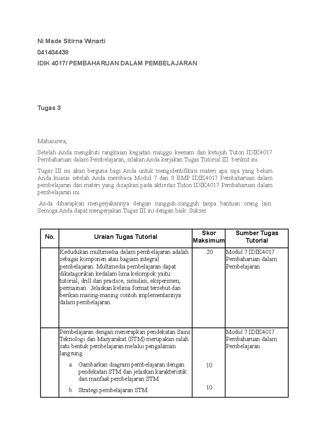 Tugas Tutorial III - summary of english education - Ni Made Sitirna ...