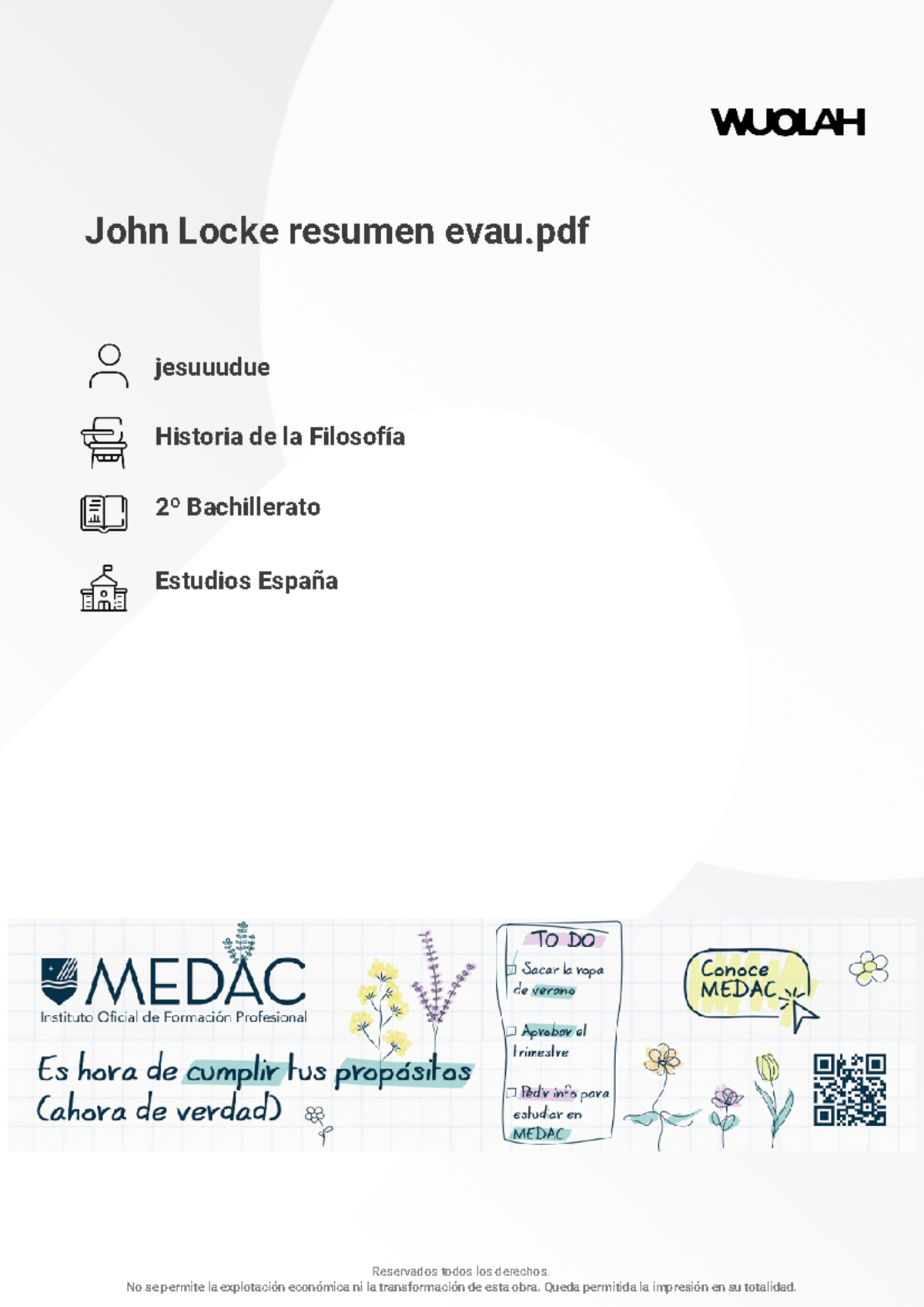 John Locke resumen evau - John Locke resumen evau jesuuudue Historia de ...
