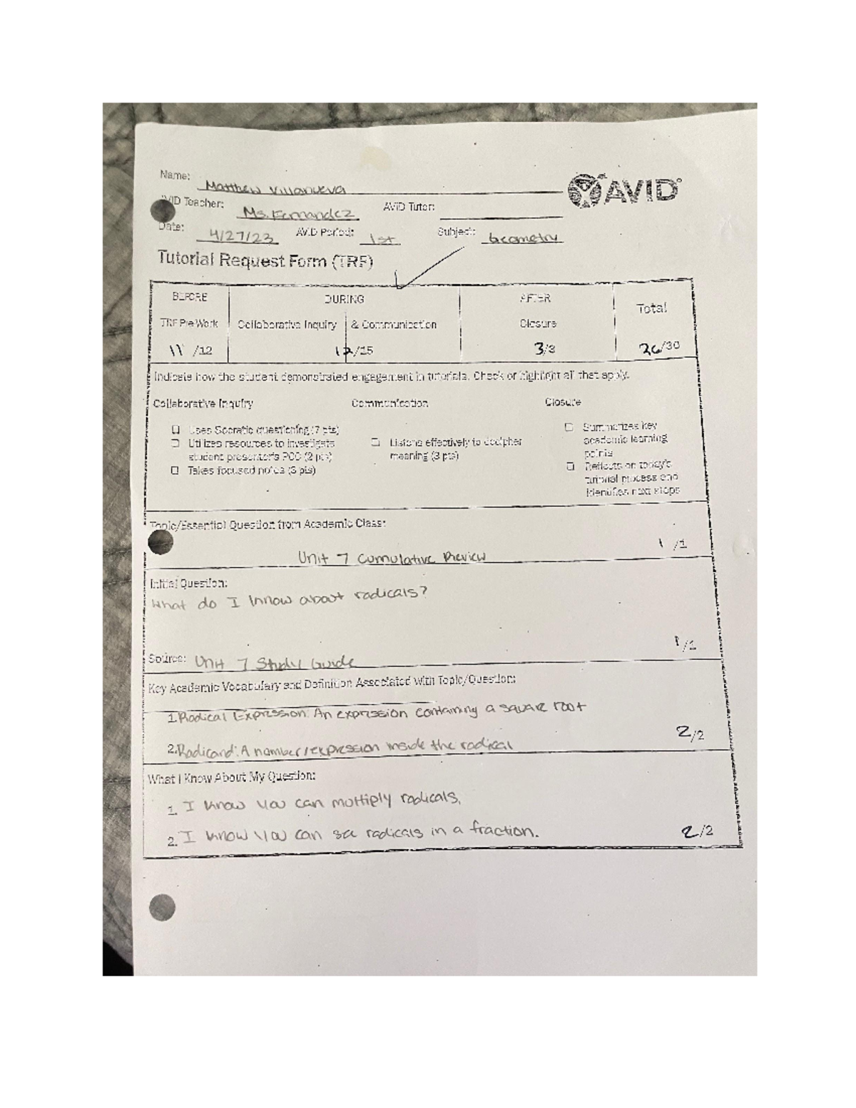 AVID Notes - Studocu