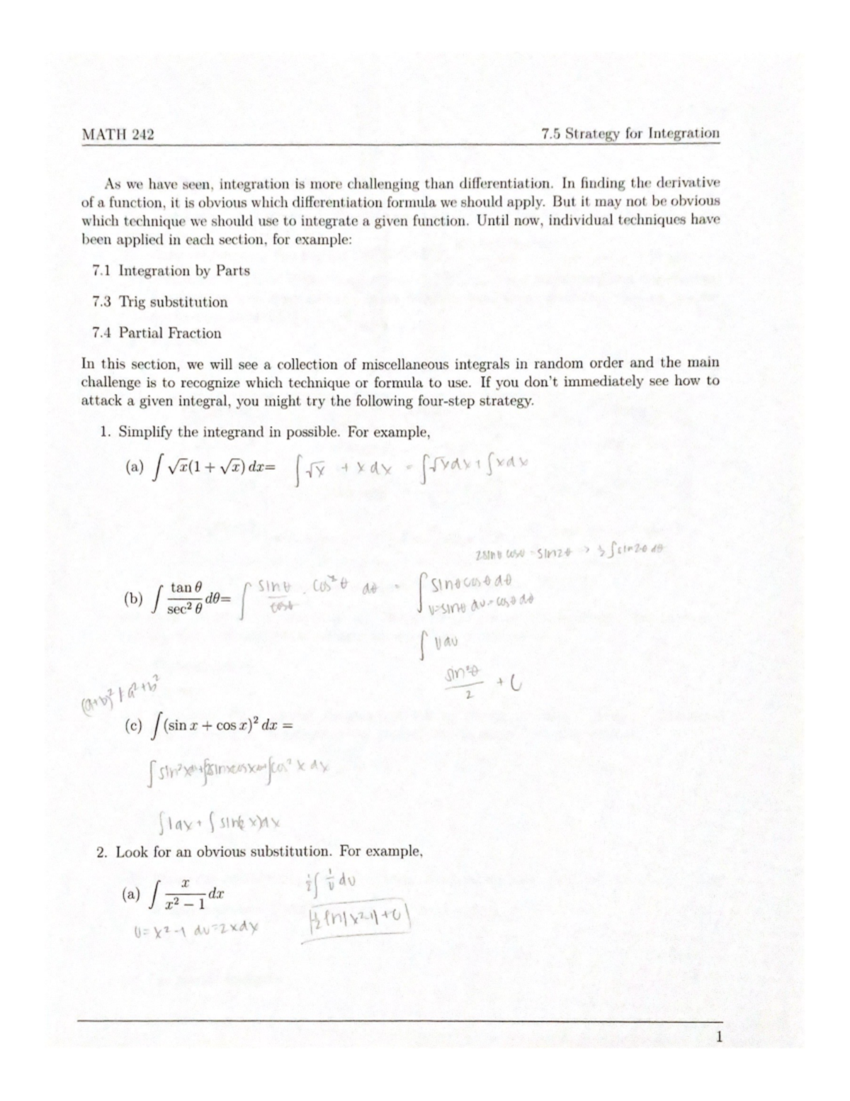 MATH 242 7 - Chapter 7 Lesson 5 lecture notes, Dr. Liu - MATH 242 7 ...