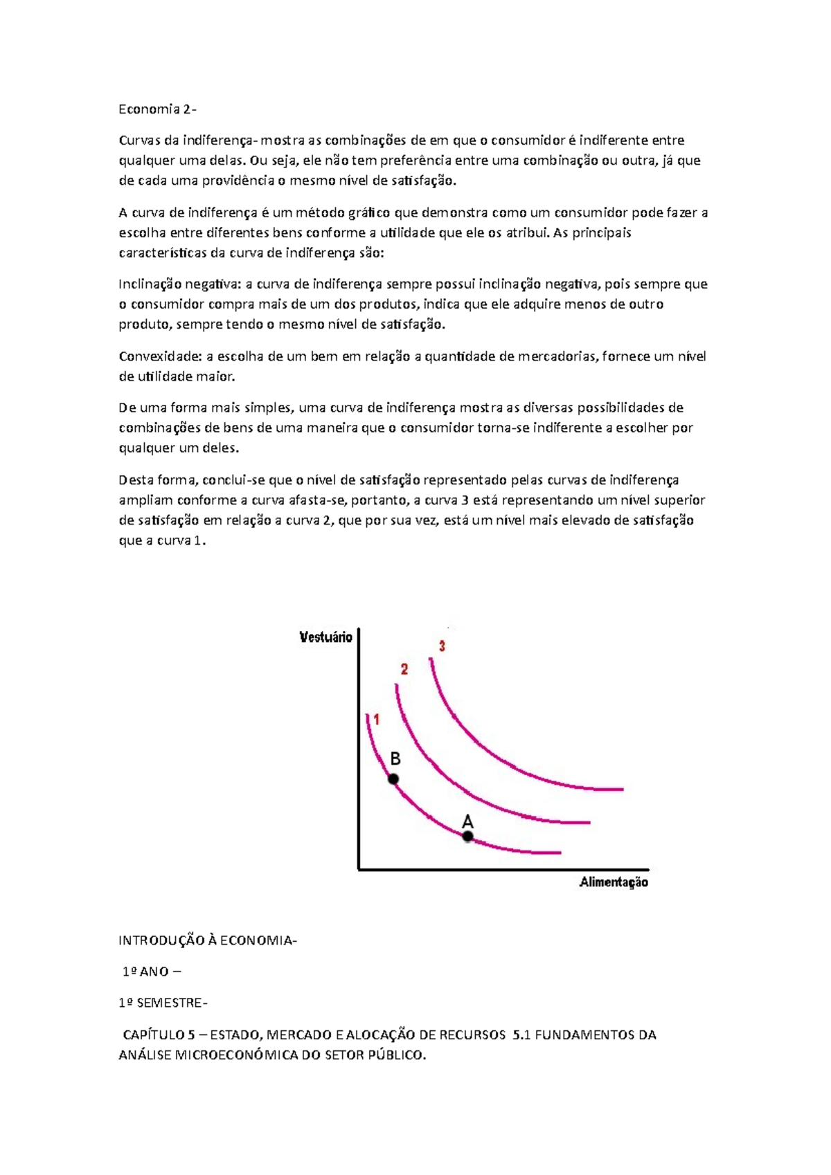 Economia 2 - material de estudo importante - Economia 2- Curvas da ...