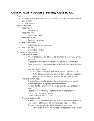 Class 9 Private Prisons Prison Subculture - Class 9: Private Prisons ...