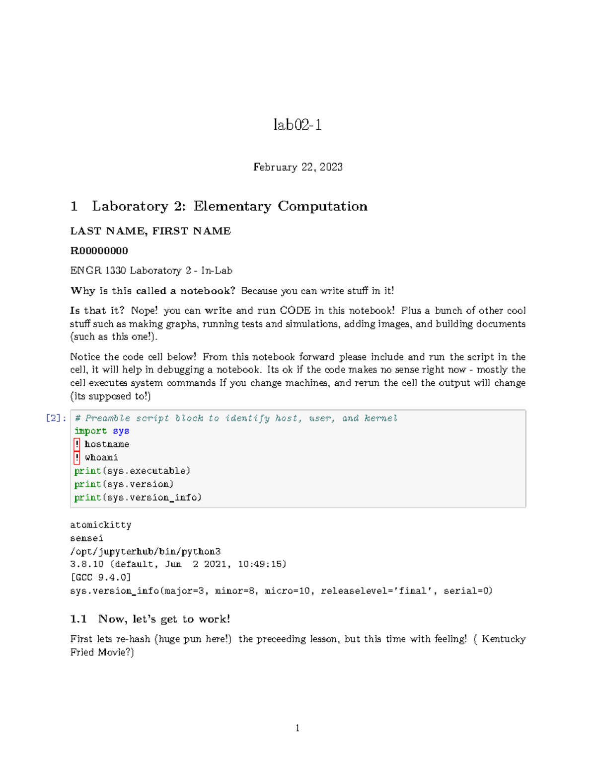Lab02-1 - Professor Turgut Batulrap - lab02- February 22, 2023 1 Laboratory 2: Elementary - Studocu