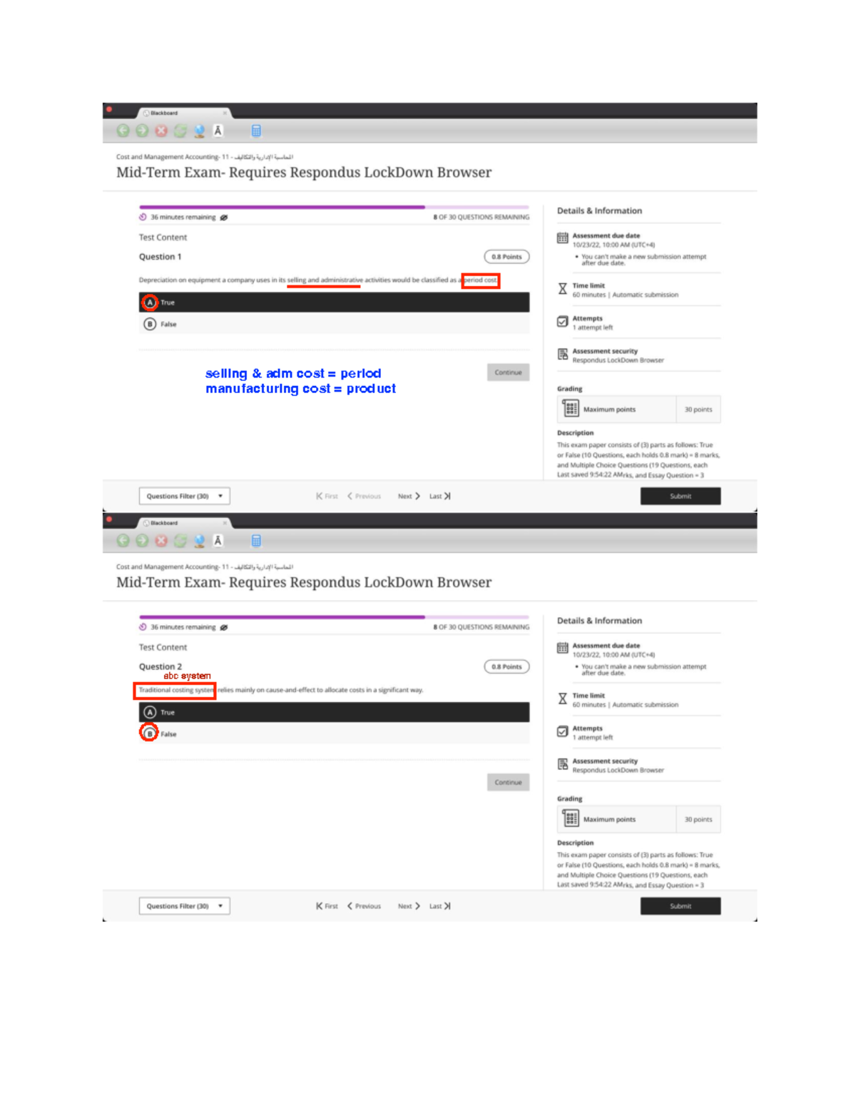 Fall2022Mid.solved - qestions for midterm , very useful - Cost ana ...