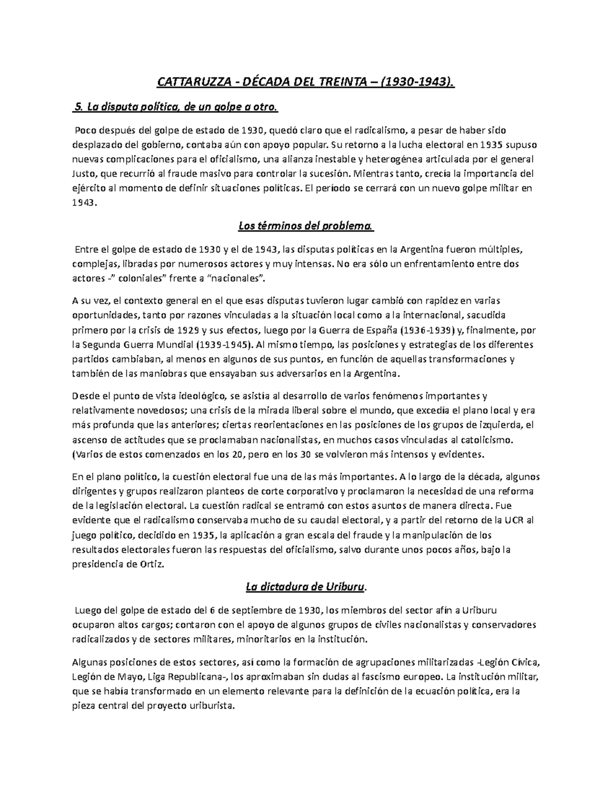 Cattaruzza 2222 - CATTARUZZA - DÉCADA DEL TREINTA – (1930-1943). 5. La ...