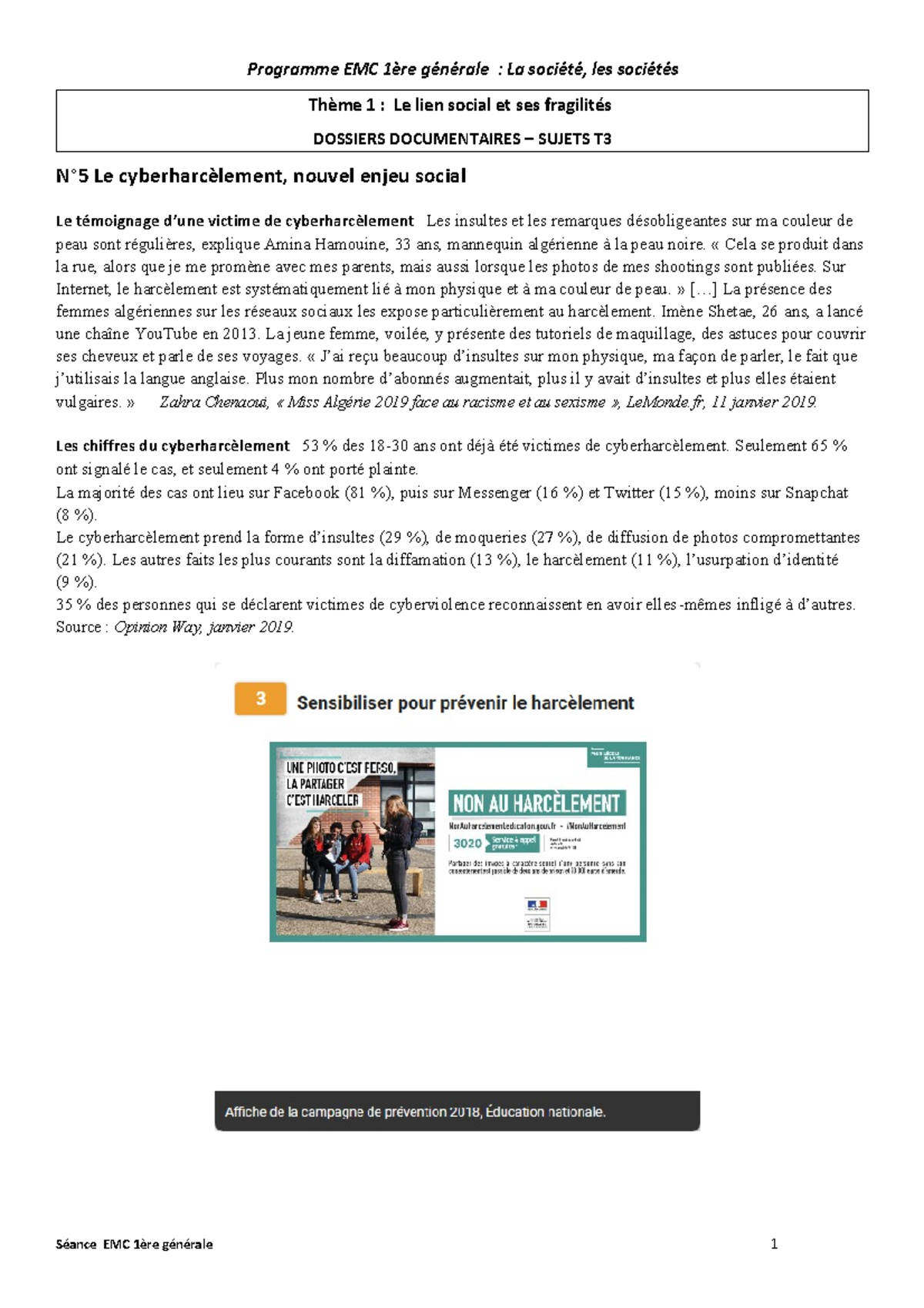 1ère G fragilité lien soc - docs T3 - Programme EMC 1ère générale : La société, les sociétés ...