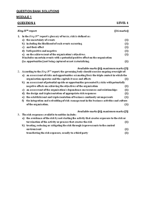 Module 1 - Ethics - Saica CPC Question BANK AND Suggested Solution - MODULE 4: ETHICS SAICA CODE ...