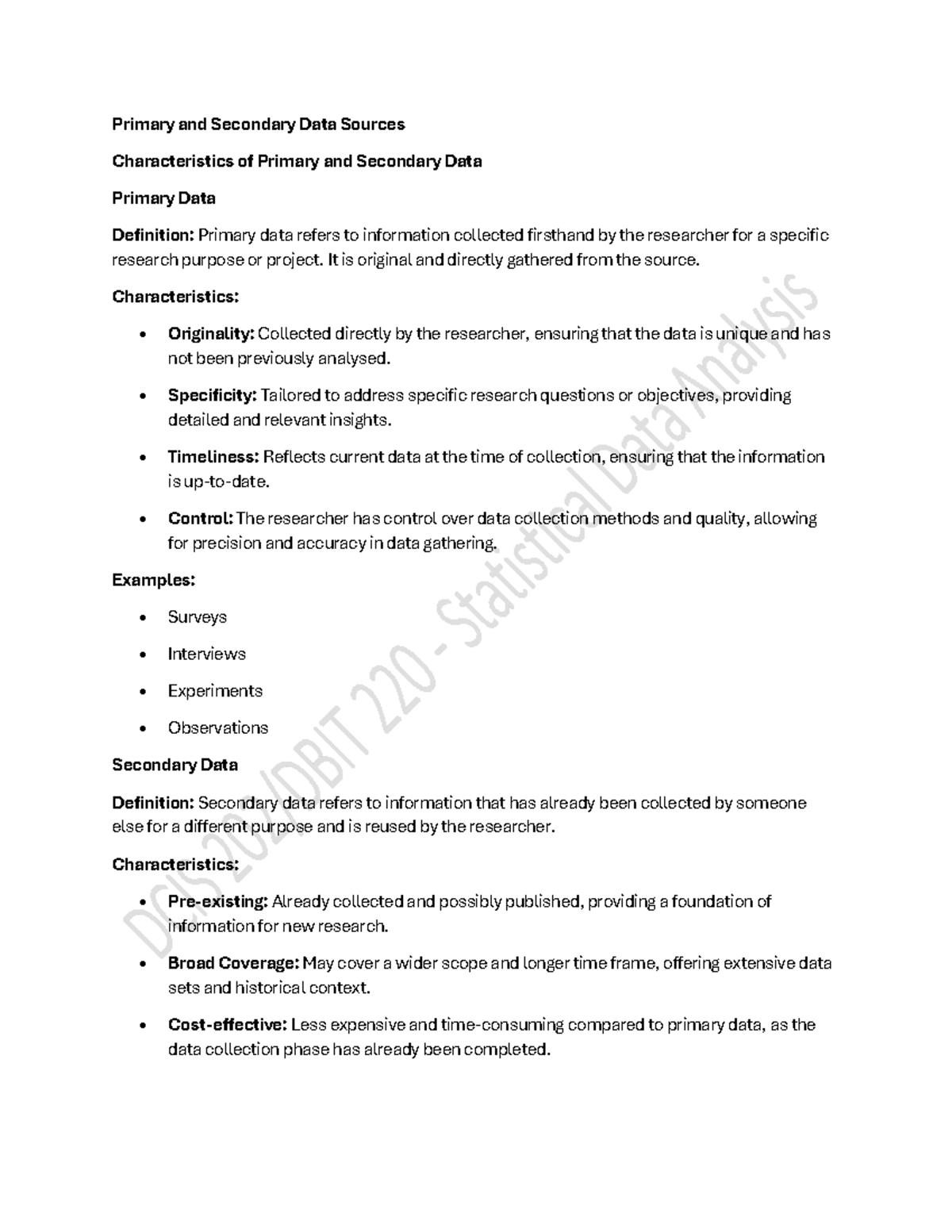 Lecture 3 Primary and Secondary Data Sources - Primary and Secondary ...