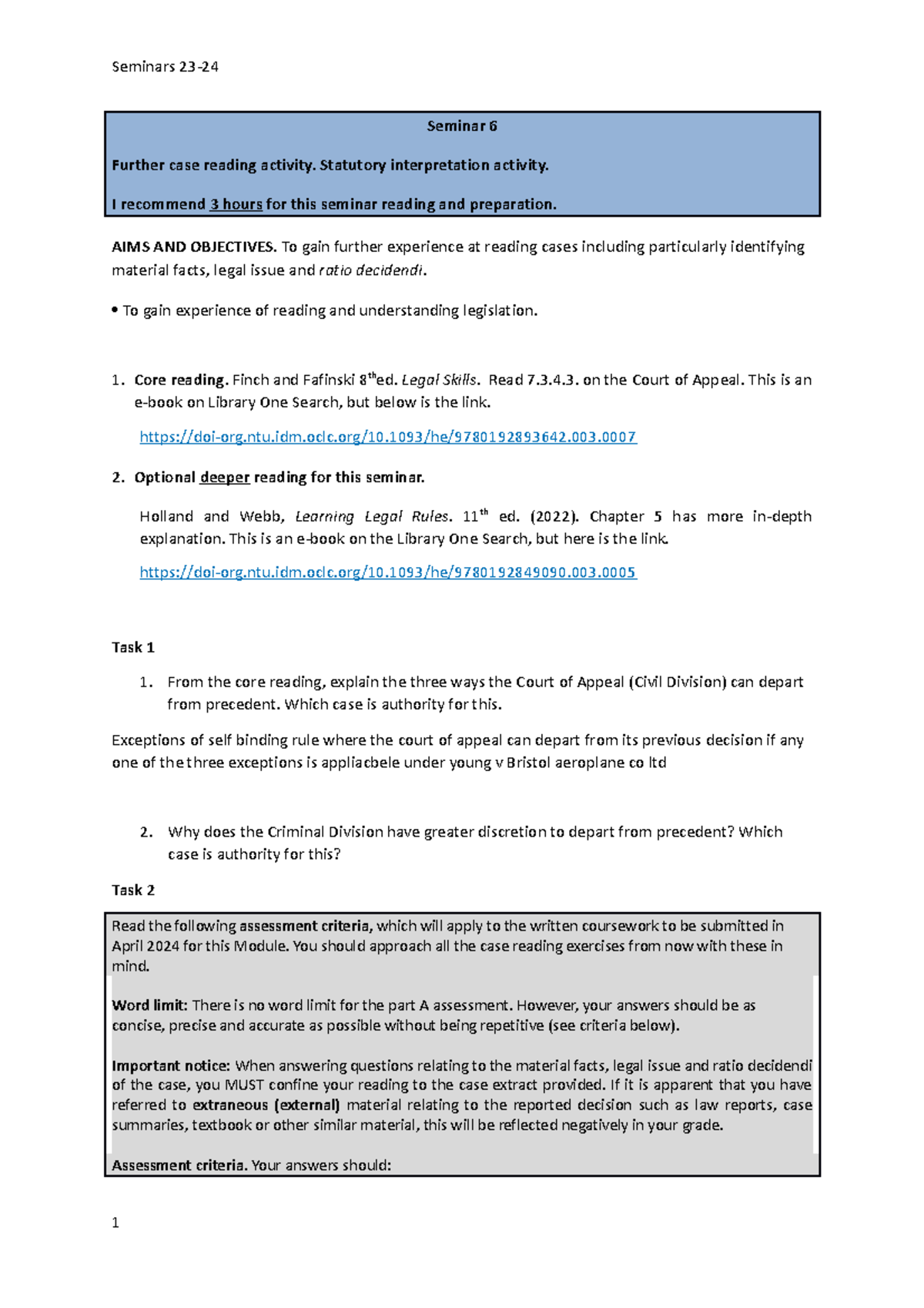 Seminar 6 Cell case and Human Organs - Seminar 6 Further case reading ...