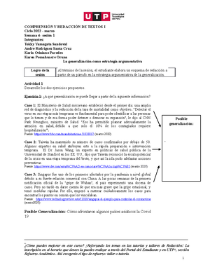 GC N04I Consigna TA 1 22C2A - Consigna para la Tarea Académica 1 1. Logro a evaluar: Al ...