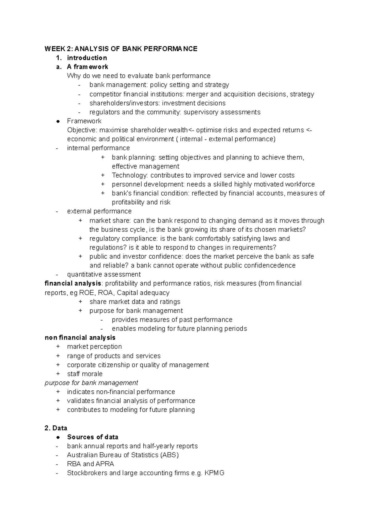 WEEK 2 Analysis OF BANK Performance - WEEK 2: ANALYSIS OF BANK ...