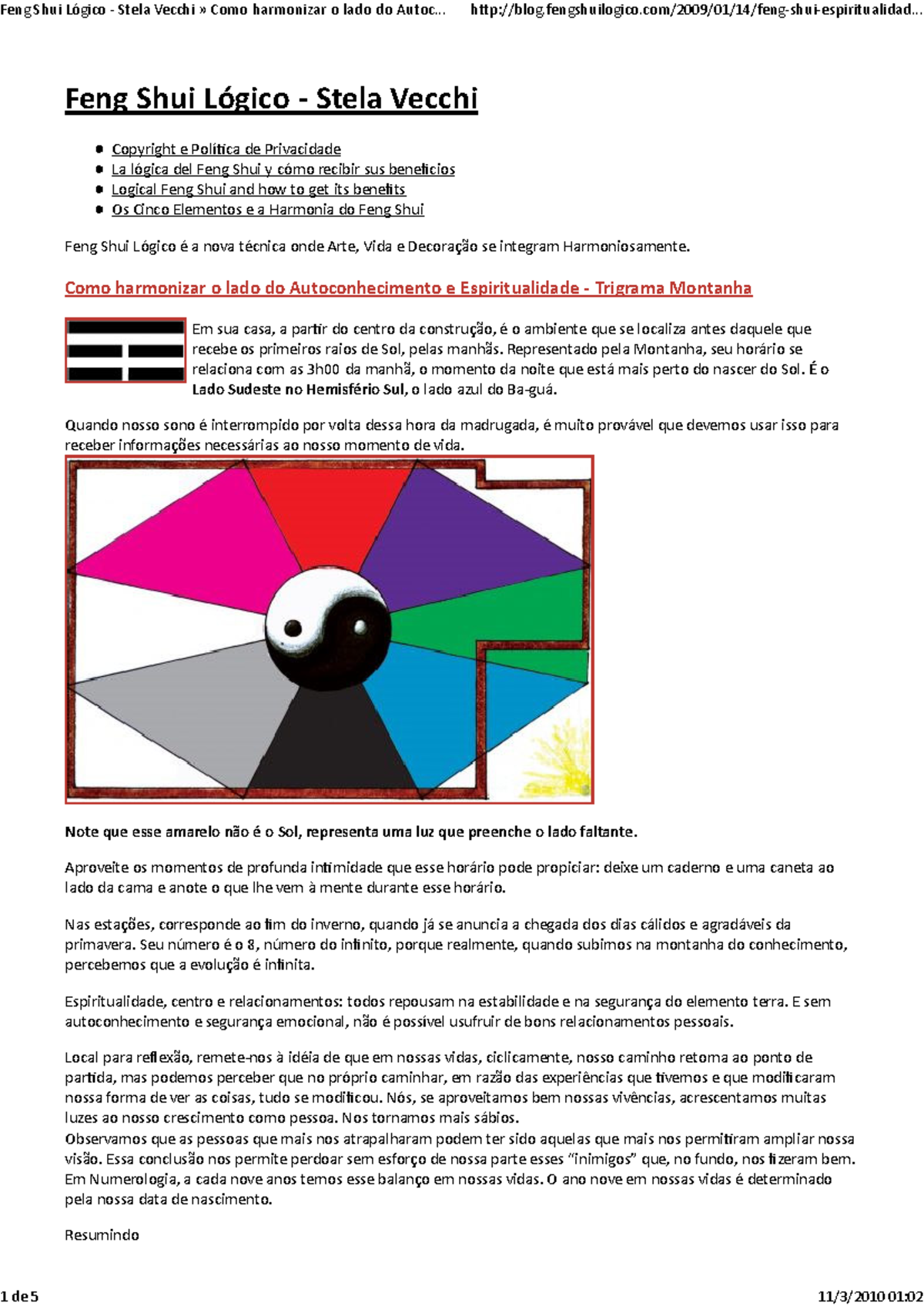 Feng Shui Lógico - Autoconhecimento Espiritualidade - Feng Shui Lógico ...