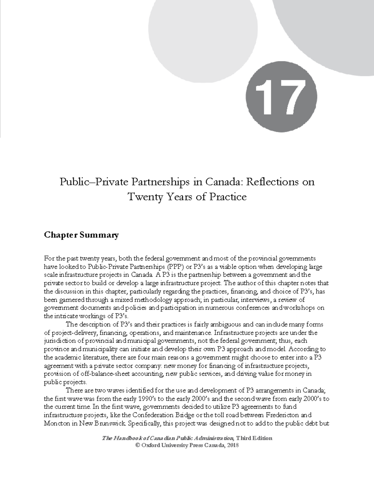 Chapter 17 SSG - awdadad - The Handbook of Canadian Public ...