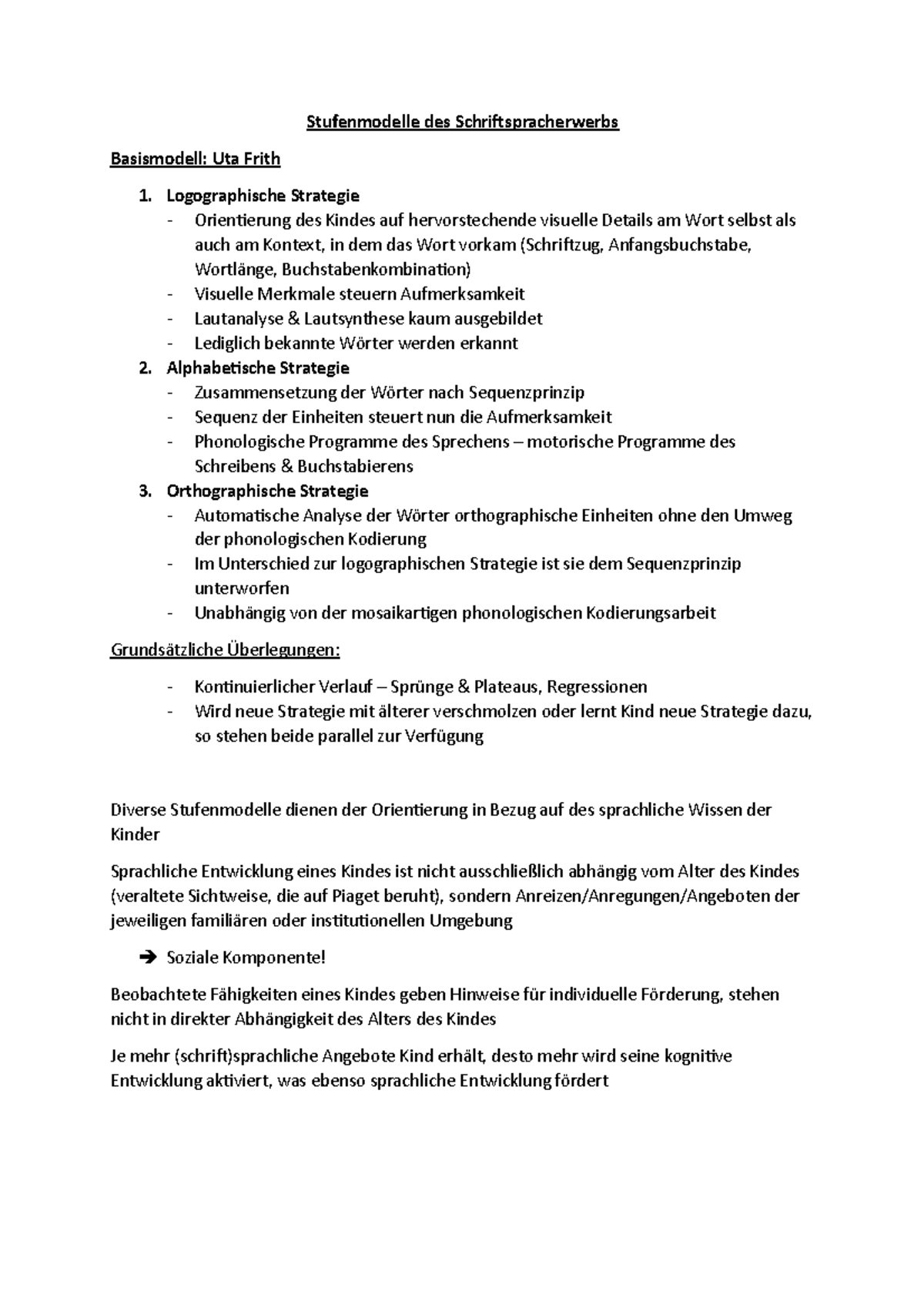 Stufenmodelle Schriftspracherwerb - Stufenmodelle des Schriftspracherwerbs Basismodell: Uta ...