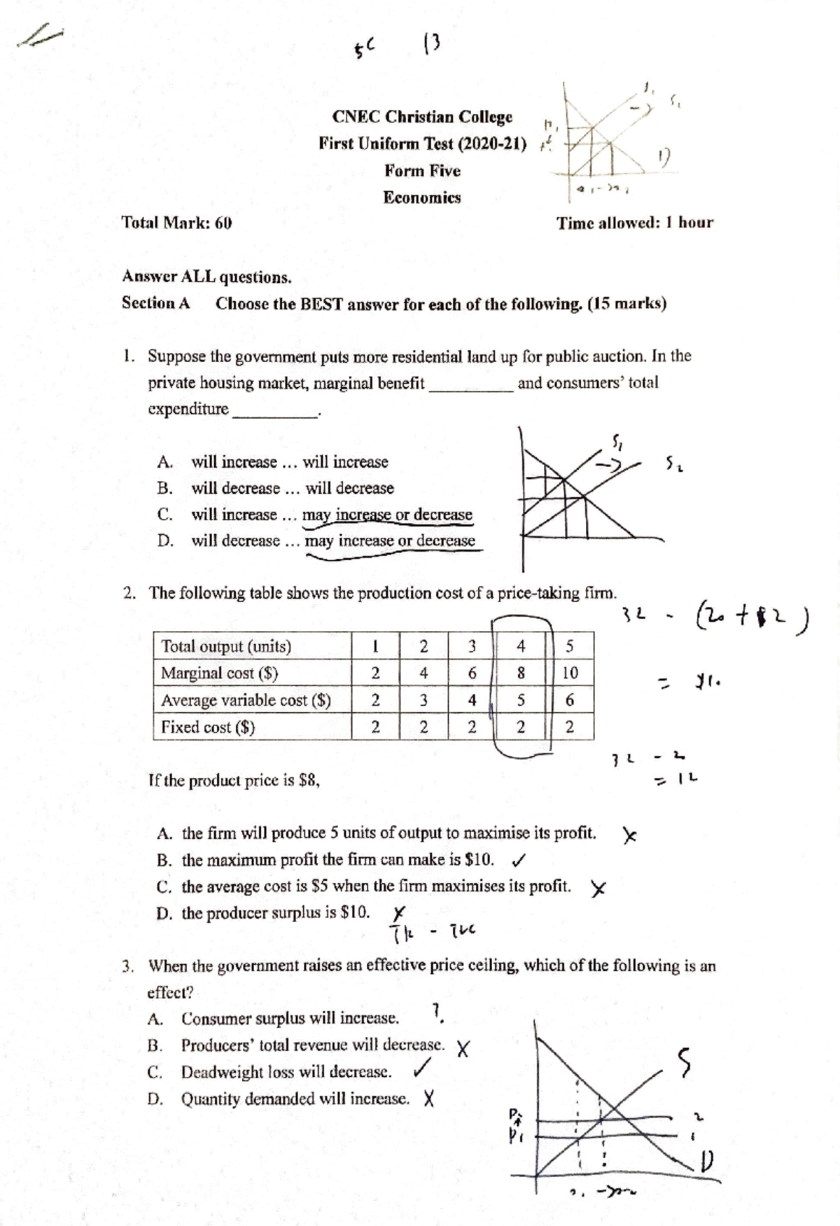 F5 Econ 1st Ut - TL p CNEC Christian College First Uniform Test (2020 ...