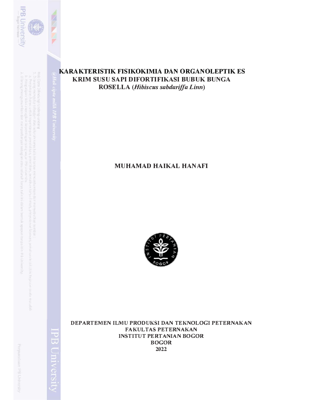 Skripsi Muhamad Haikal Hanafi D34180004 - KRIM SUSU SAPI DIFORTIFIKASI ...
