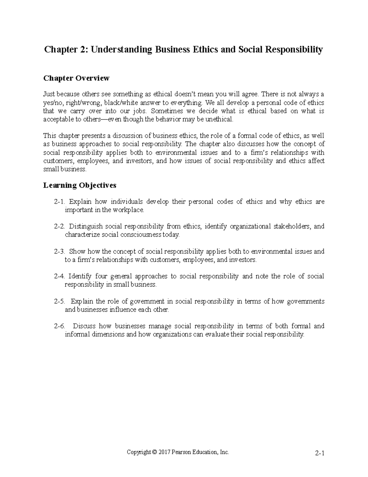 Ebert be11 im 02 Updated - Chapter 2: Understanding Business Ethics and ...