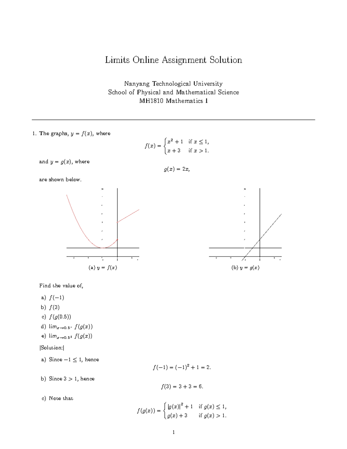 12141580 - Limits Online Assignment Solution - Limits Online Assignment ...