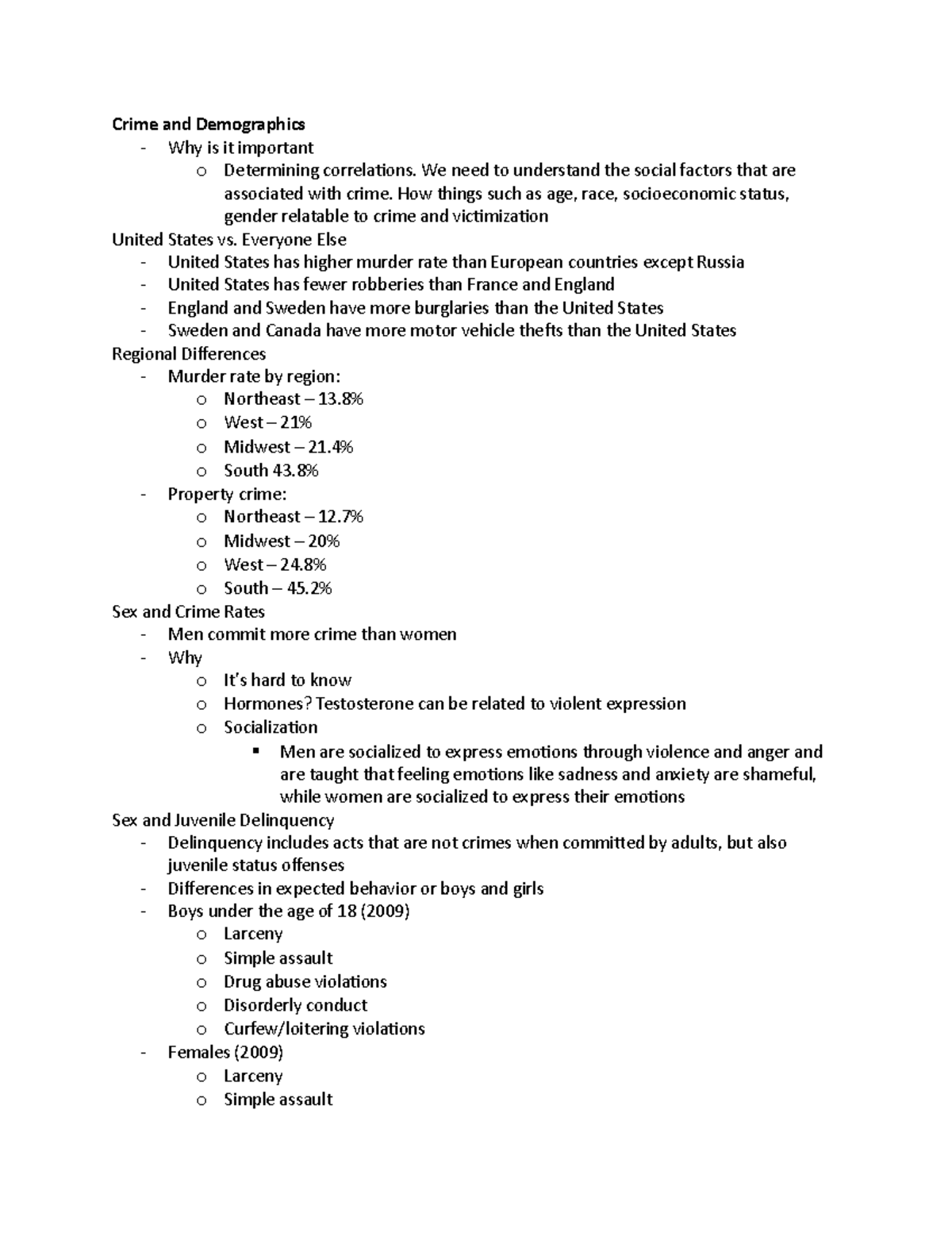 Crime and Demographics Notes - Crime and Demographics - Why is it ...
