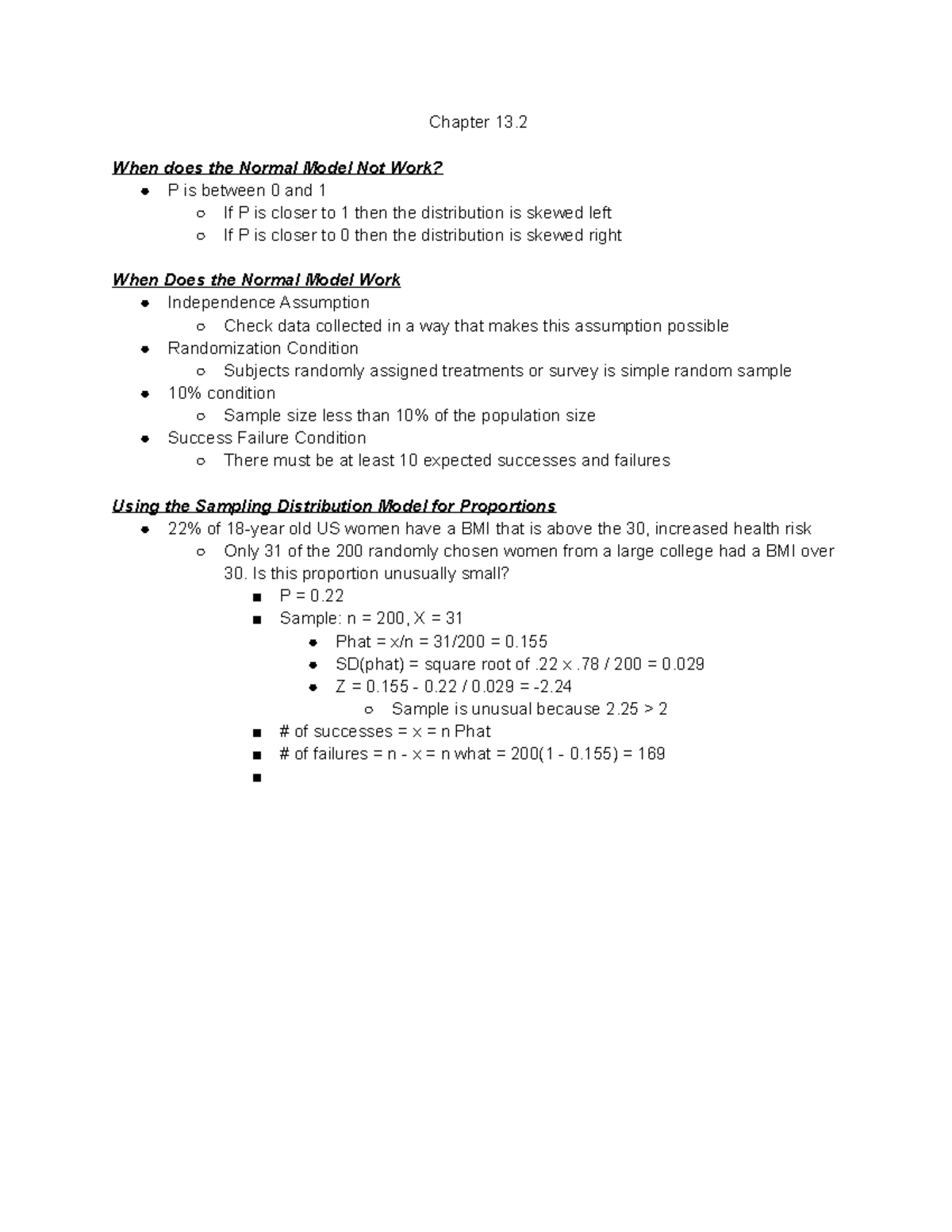 Chapter 13 - Dr. Ahmed Ali - Chapter 13. When does the Normal Model Not ...