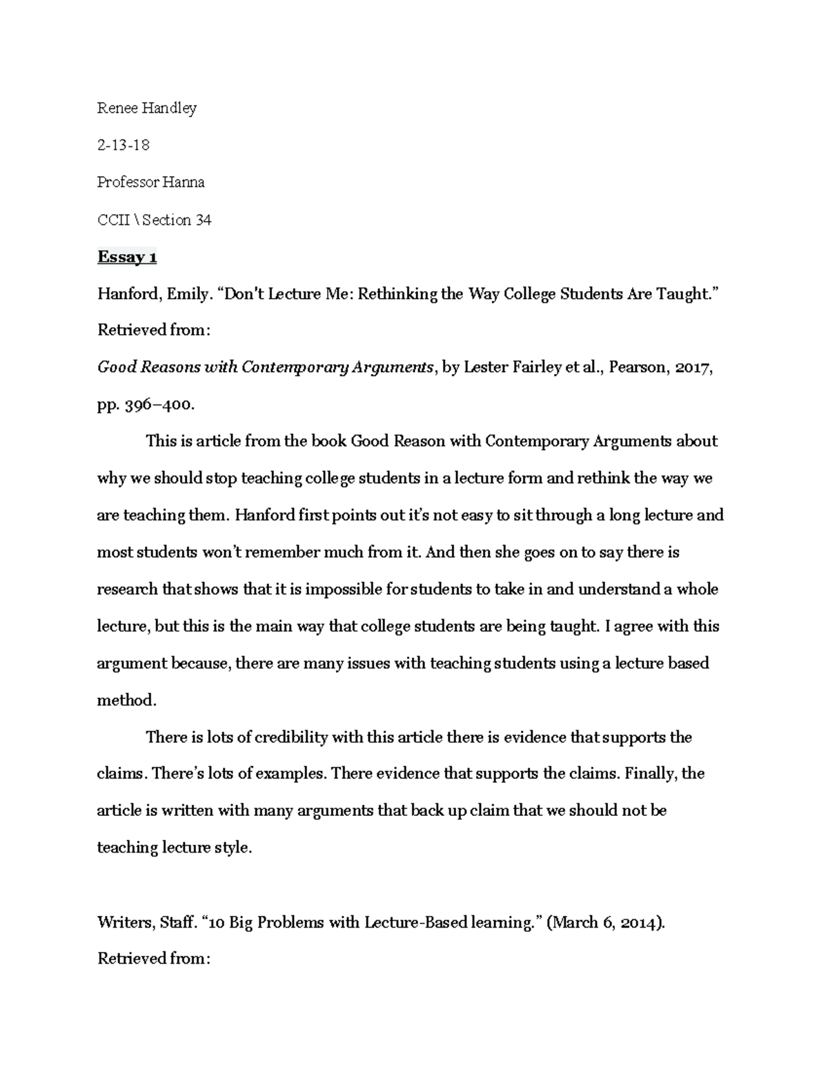 Annoted bibliography - Joann Hannah's Class - Renee Handley 2-13 ...