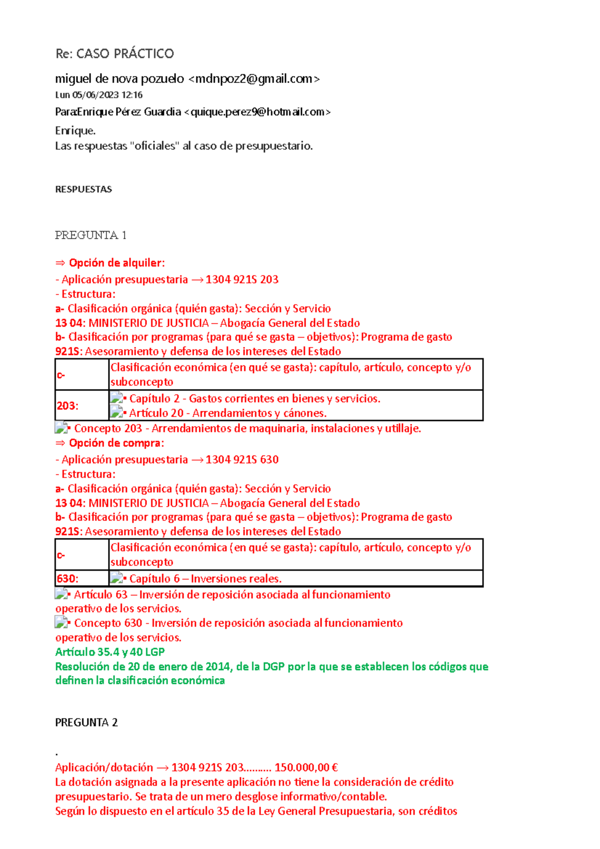 Caso practico presupuestos generales - Re: CASO PRÁCTICO miguel de nova pozuelo mdnpoz2@gmail ...