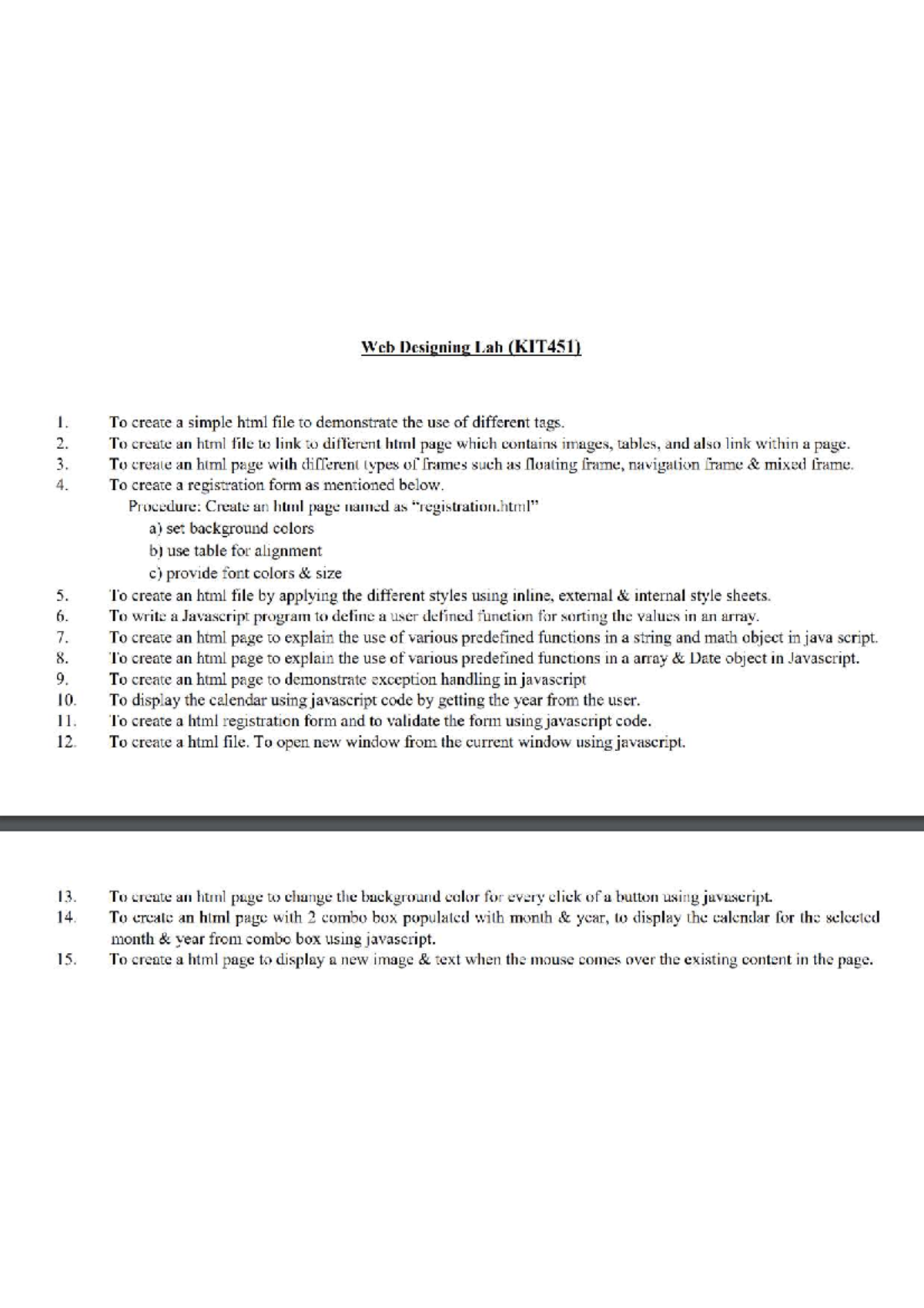 WD Syllabus - B.tech - Studocu