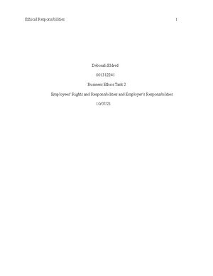 Ethical Standards-revision - Deborah Eldred 001312241 Ethical Standards 10/06/ A. Corporate ...