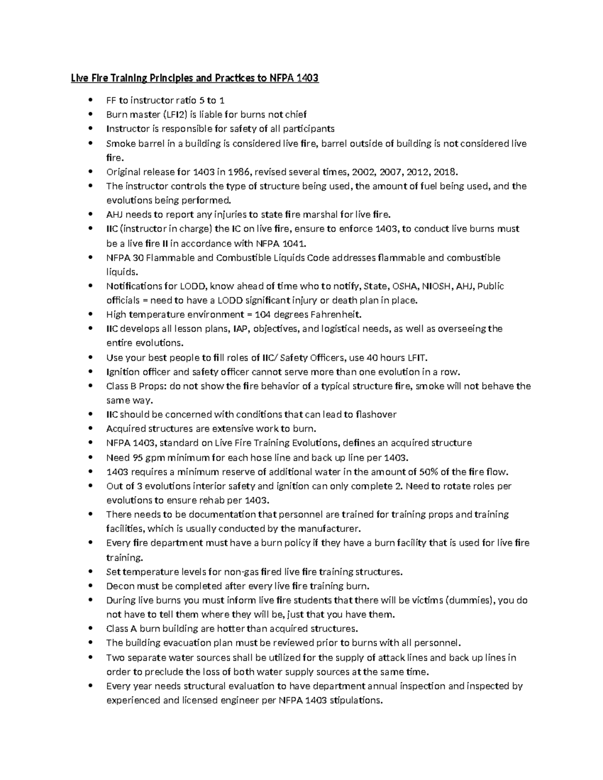 Live Fire Training Class 40 Hr Studyguide - Live Fire Training ...