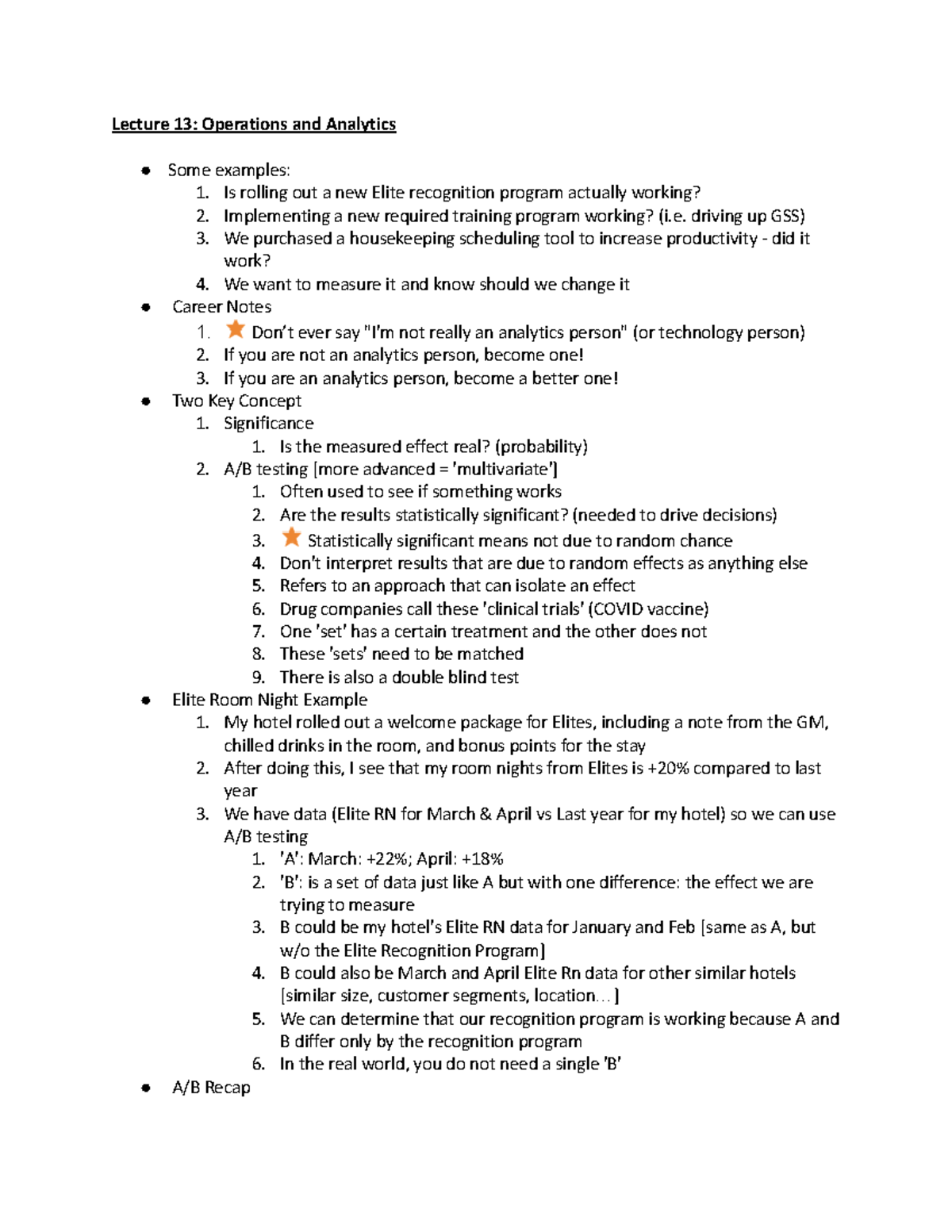 Introduction to Hotel Operations Module 5 - Lecture 13: Operations and ...