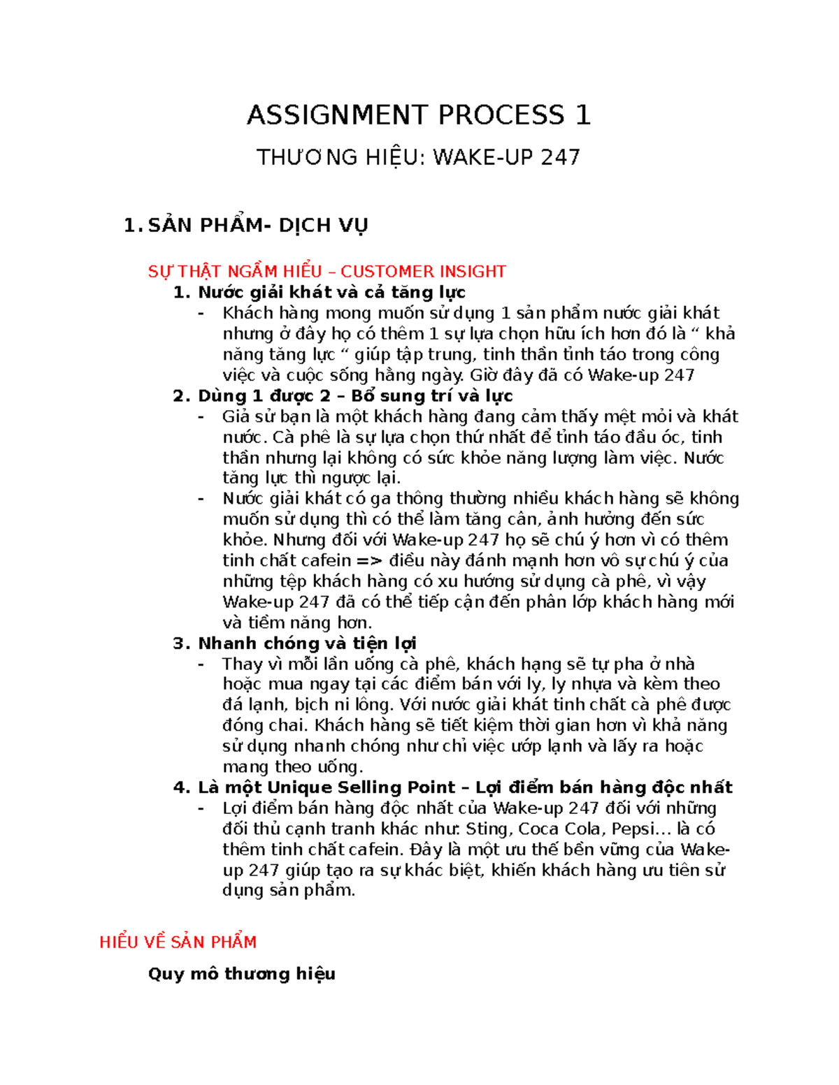 Assignment Process 1 - PK02995 - ASSIGNMENT PROCESS 1 THƯƠNG HIỆU: WAKE ...