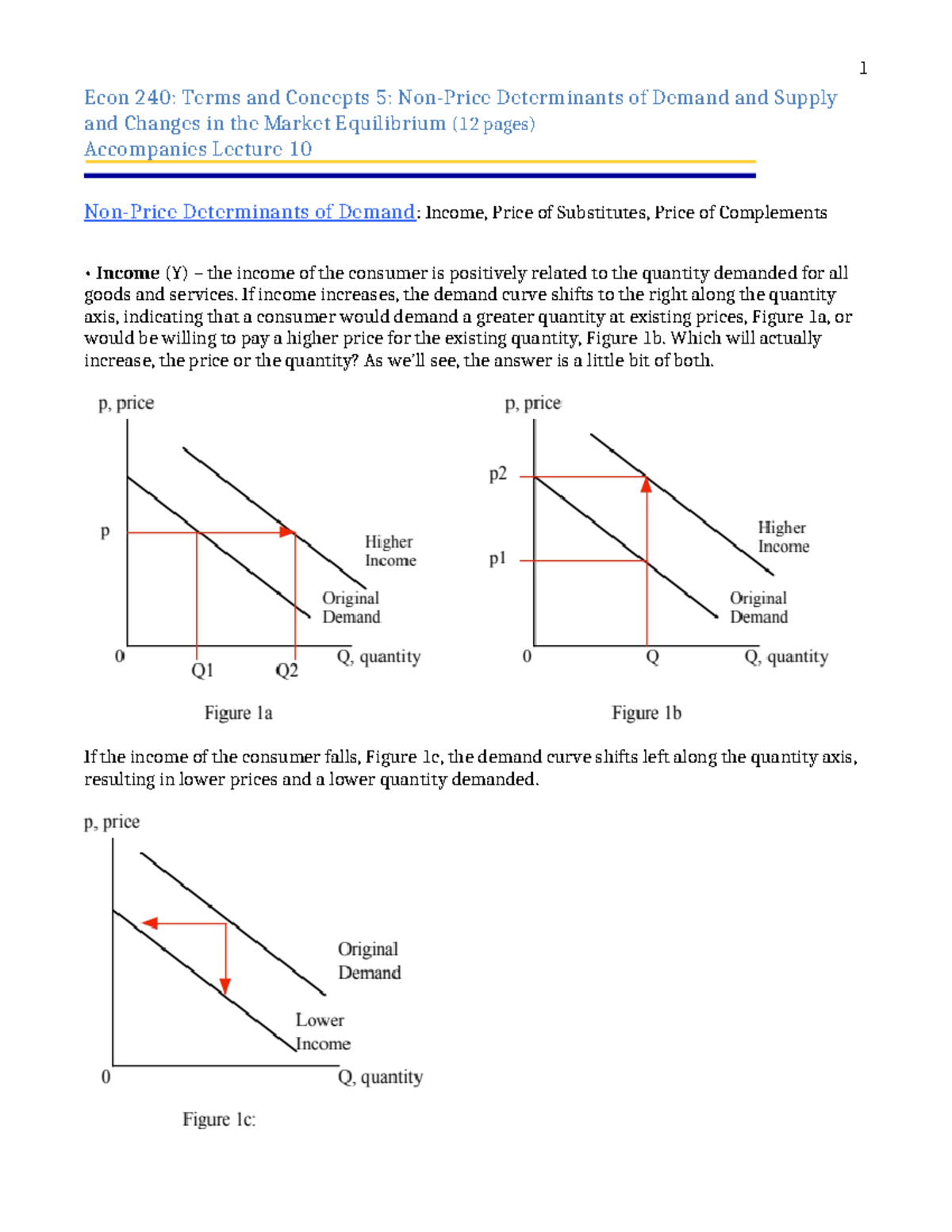 Terms & Concepts 5 - Econ 240: Terms and Concepts 5: Non-Price ...