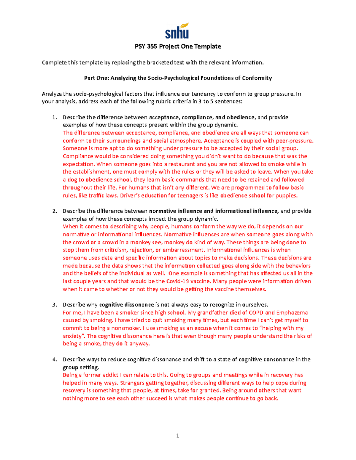 6-2 Project One - PSY 355 Project One Template Complete this template ...