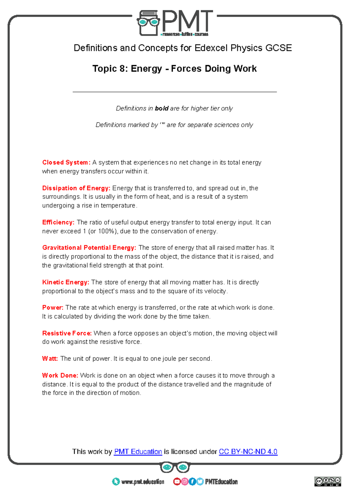 Definitions-2 - physics homework and coursework for exams and practice ...