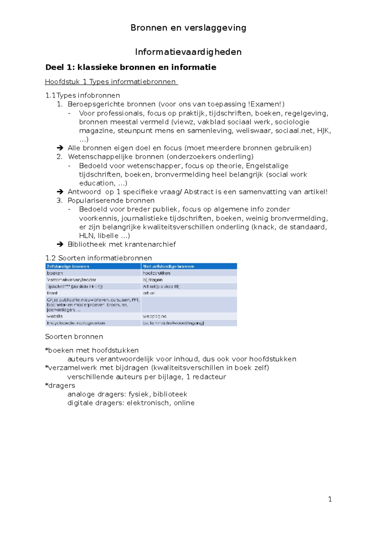 Informatievaardigheden - Informatievaardigheden Deel 1: klassieke ...