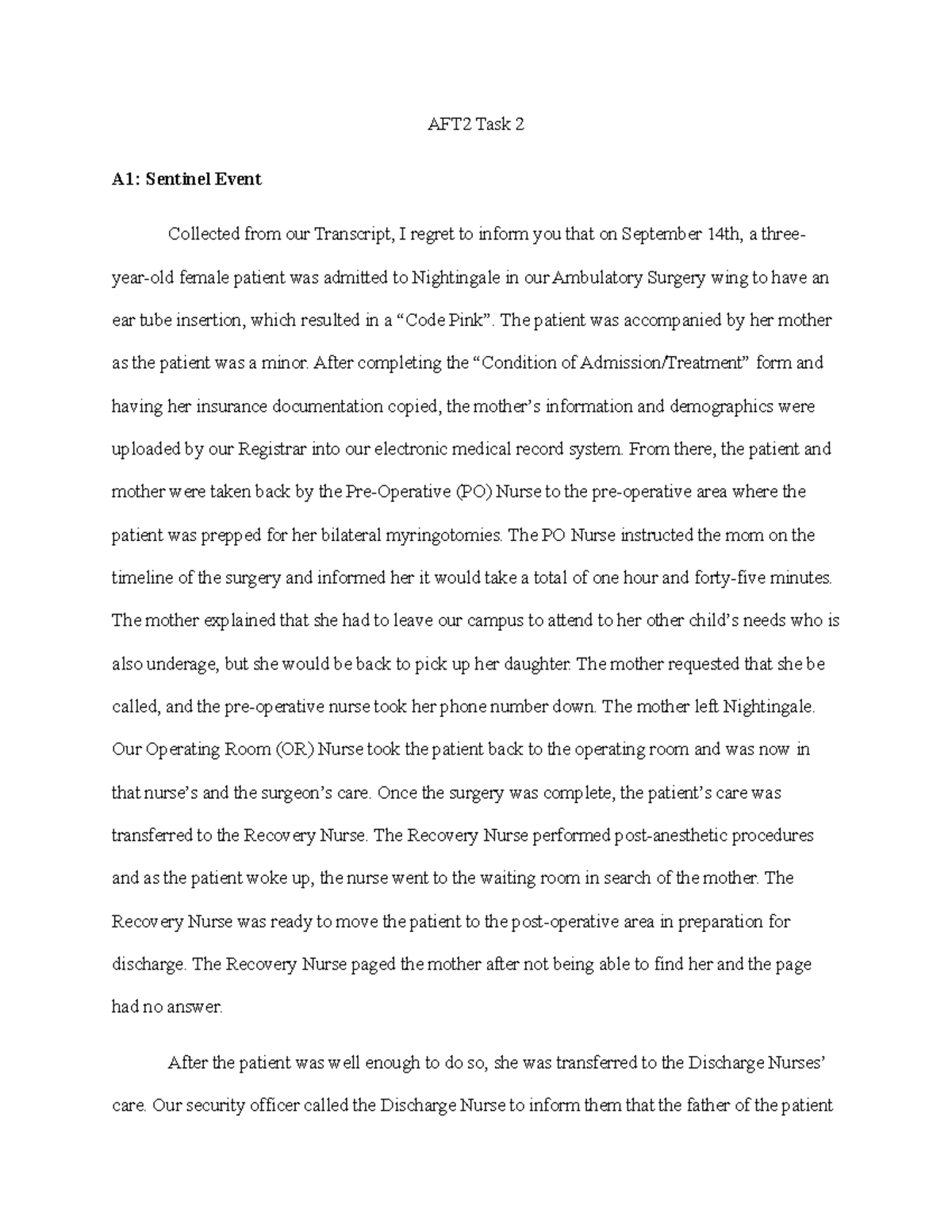 AFT2Task2 - Task 2 - AFT2 Task 2 A1: Sentinel Event Collected from our ...
