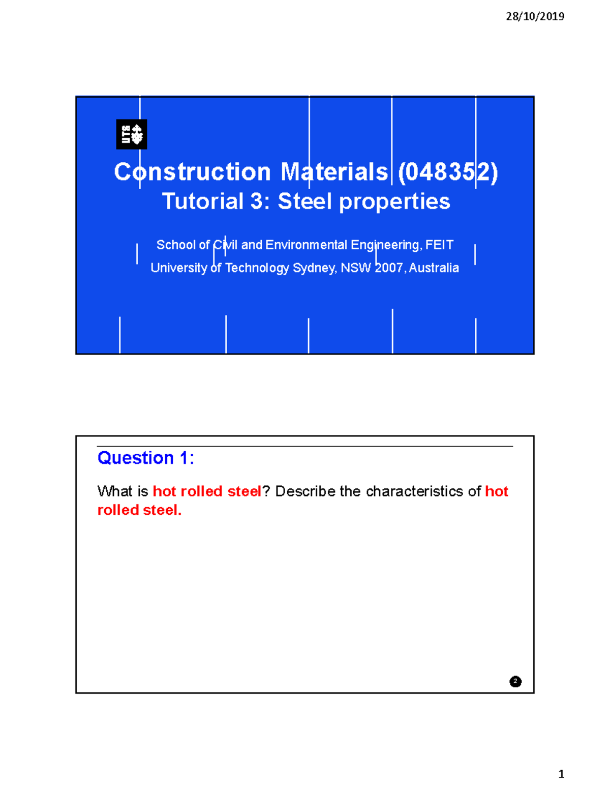 Tutorial 3 Solution - Warning: TT: undefined function: 32 Construction ...