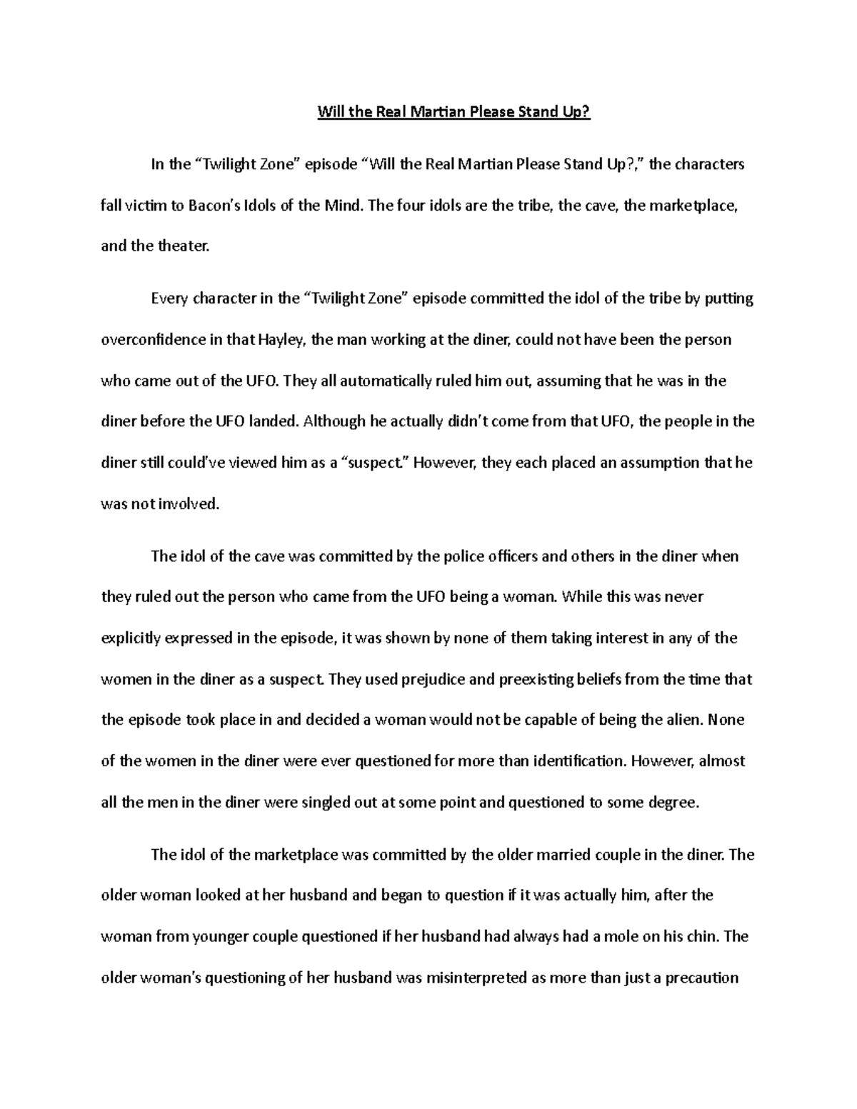 PH231 Journal 2 - Will the Real Martian Please Stand Up? In the ...