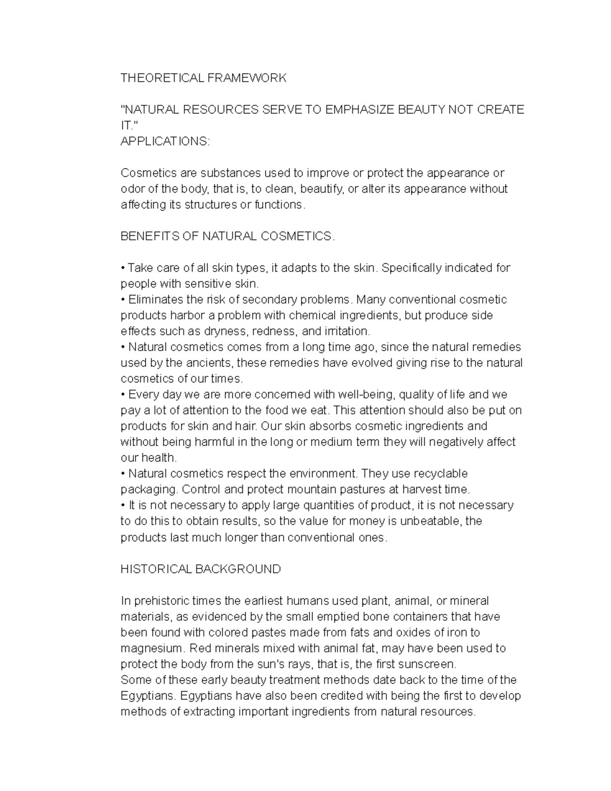 Theoretical Framework - THEORETICAL FRAMEWORK "NATURAL RESOURCES SERVE ...