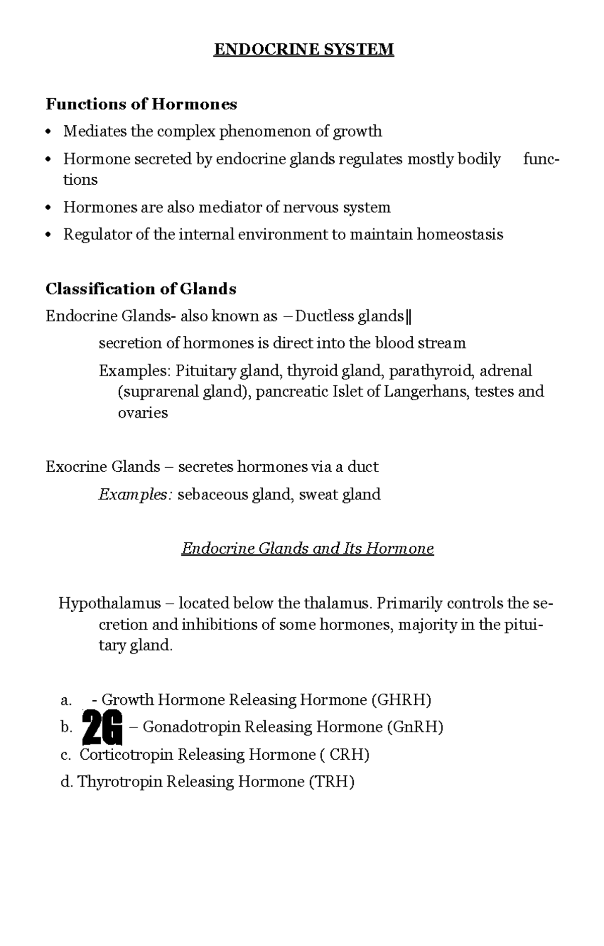 Endocrine - ENDOCRINE SYSTEM Functions of Hormones Mediates the complex ...