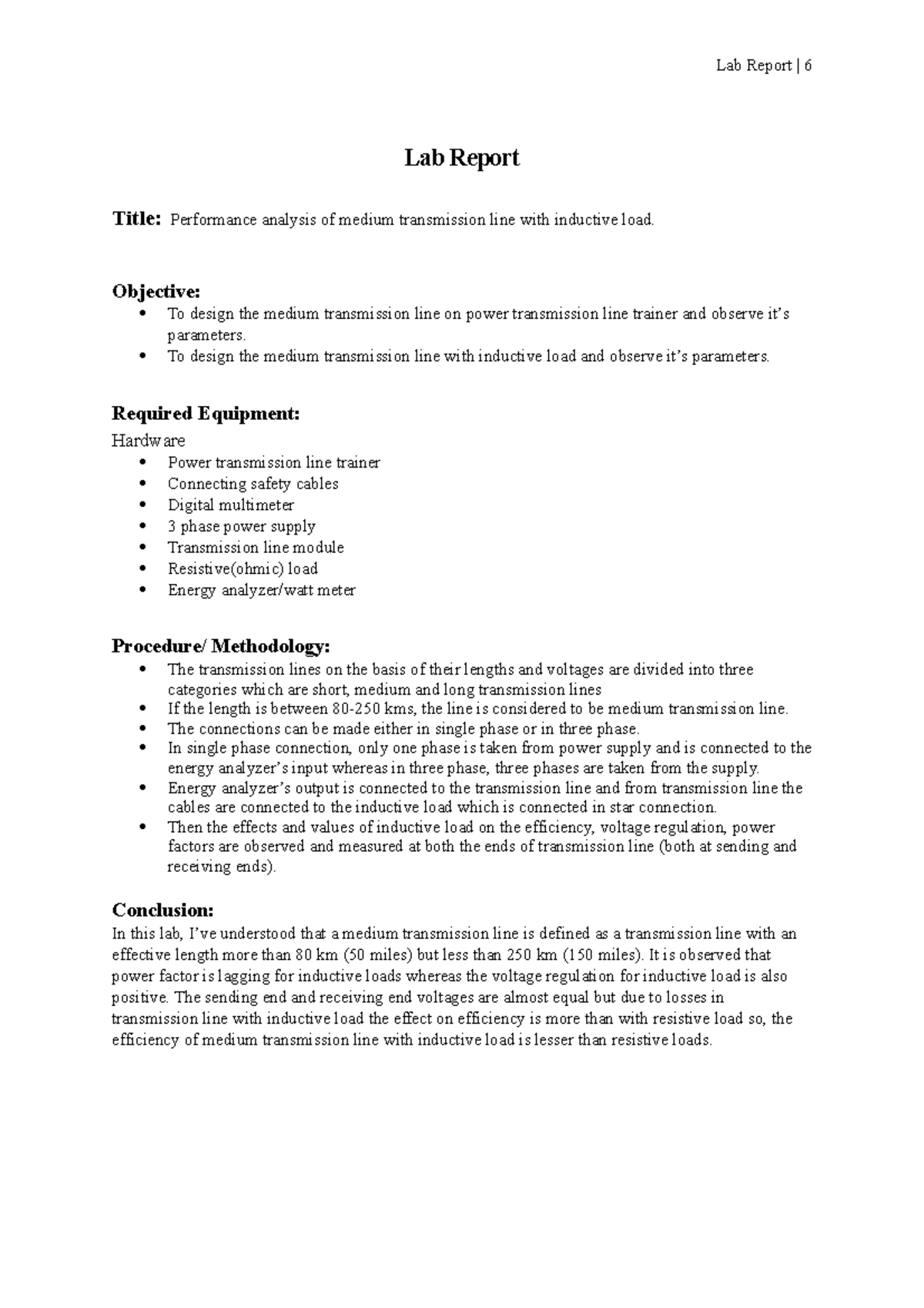 Pt lab report 6 - Lecture notes 5 - Lab Report 6 Lab Report Title ...