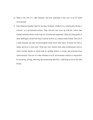 IT based environment - What is the role of a data librarian, and how ...