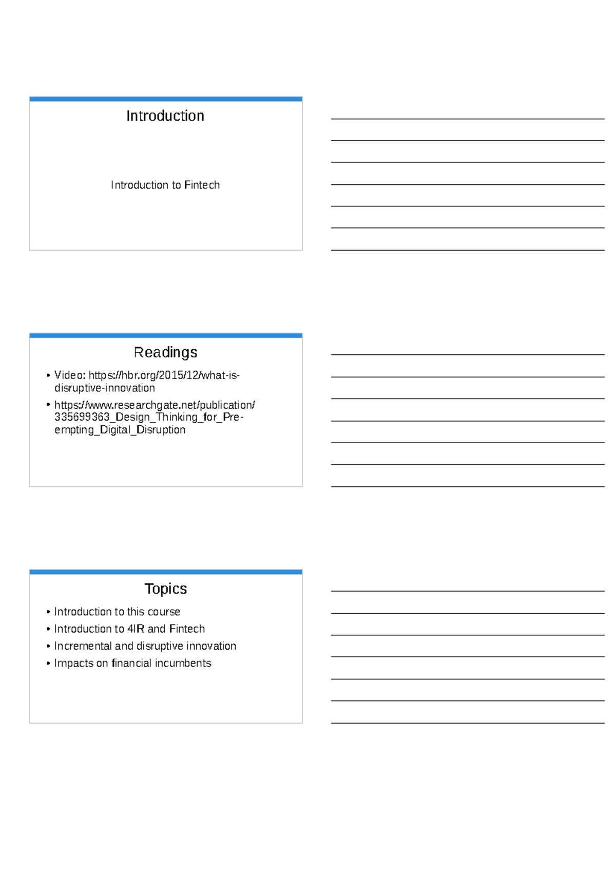 Slides FT01 Intro-to-fintech - Introduction Introduction to Fintech ...