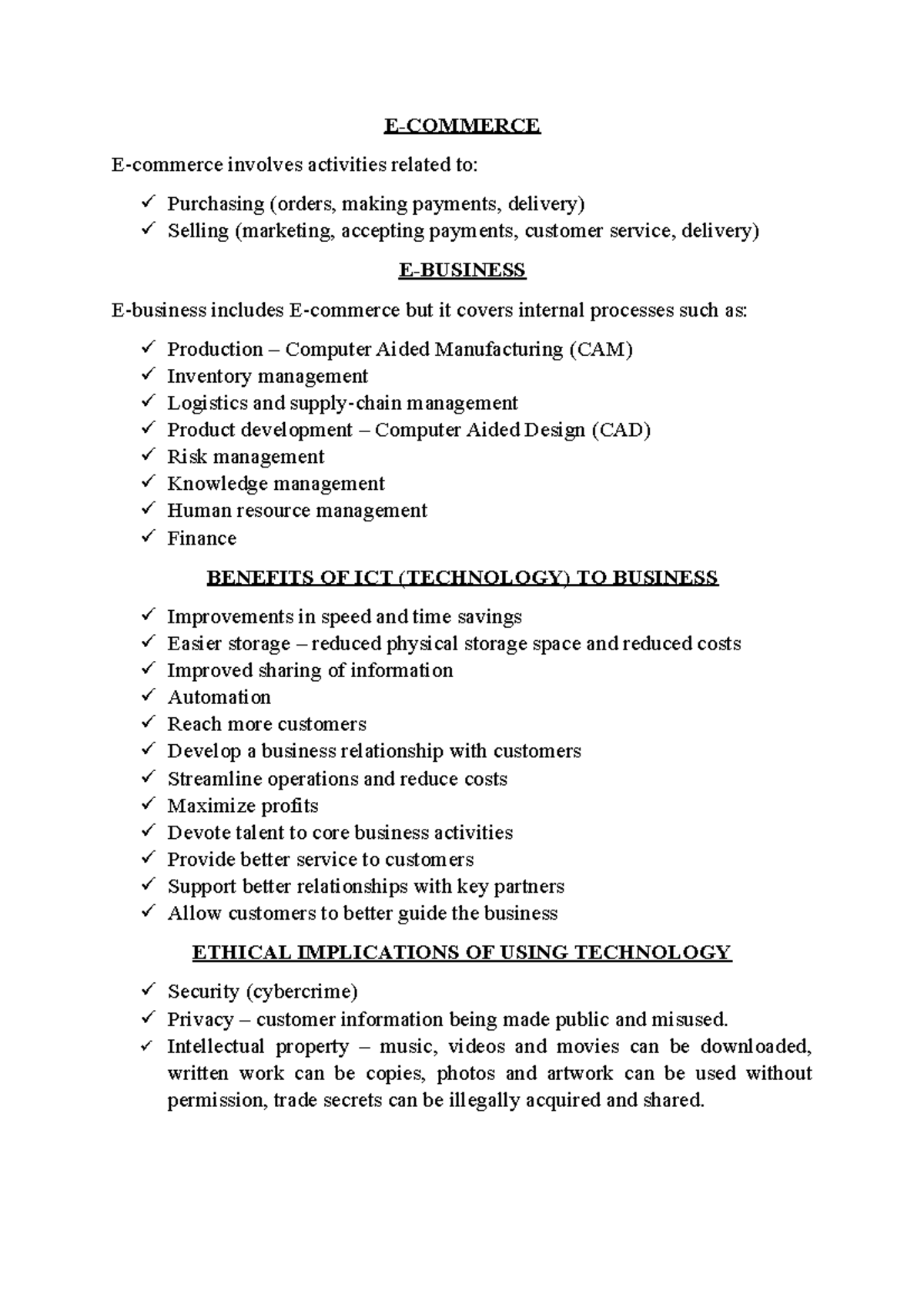 E-commerce and E-Business - E-COMMERCE E-commerce involves activities ...