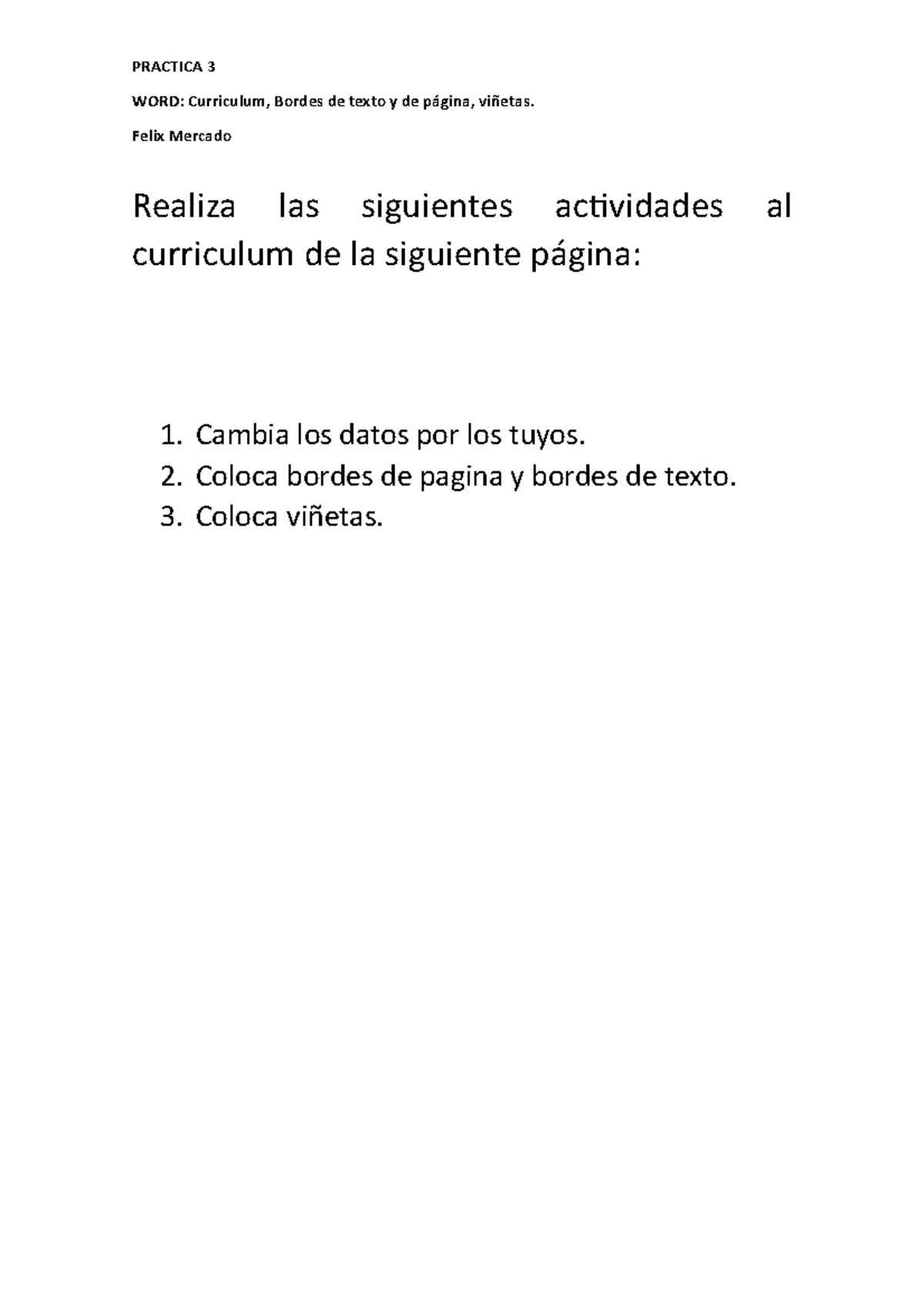 Actividad 3 Ensayo PRACTICA 3 WORD Curriculum Bordes De Texto Y