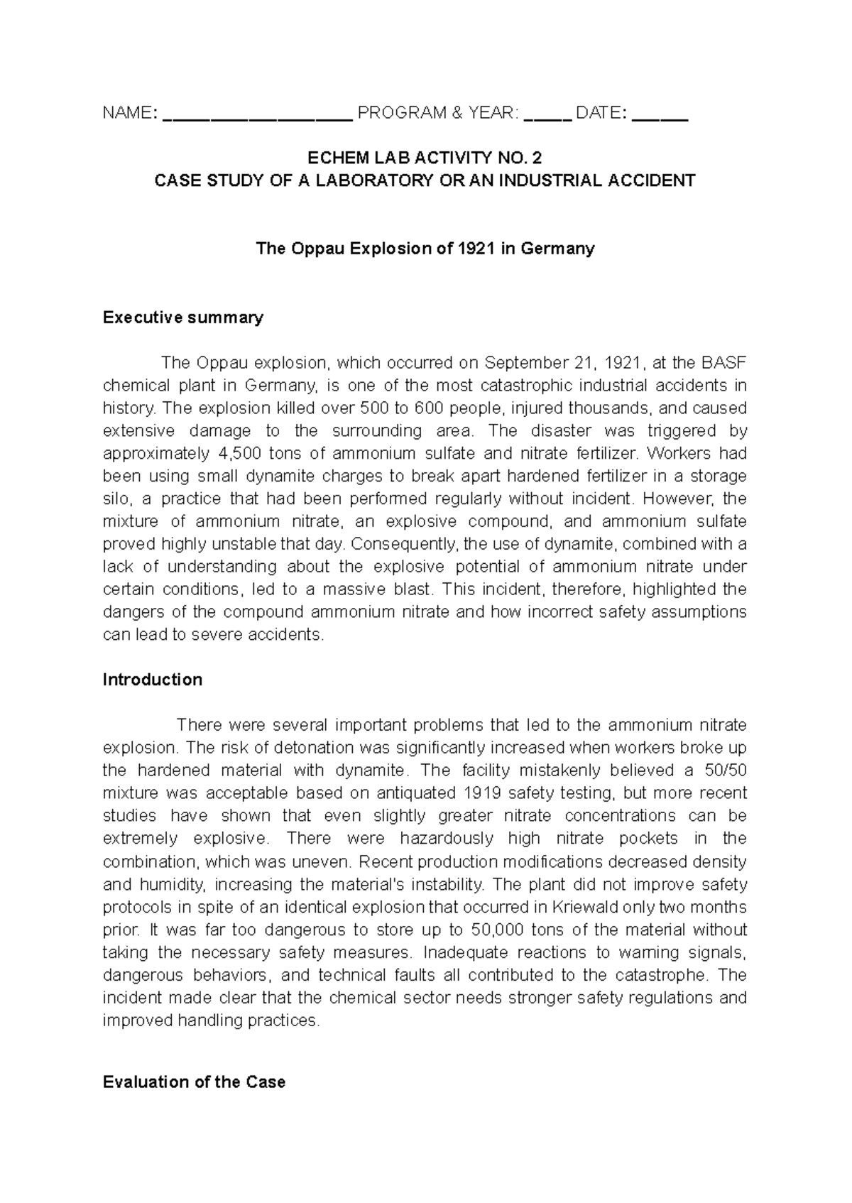 Case Study Group 7 - NAME: ____________________ PROGRAM & YEAR ...