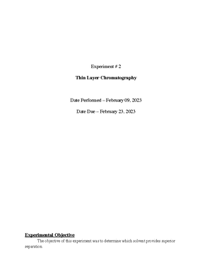 Recrystallization lab report - Experiment # Recrystallization Lab ...